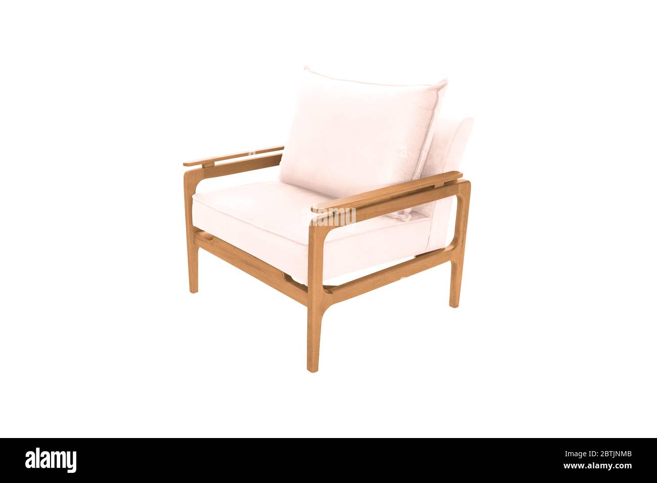 Orange armchair. Modern designer chair on white background. Texture ...