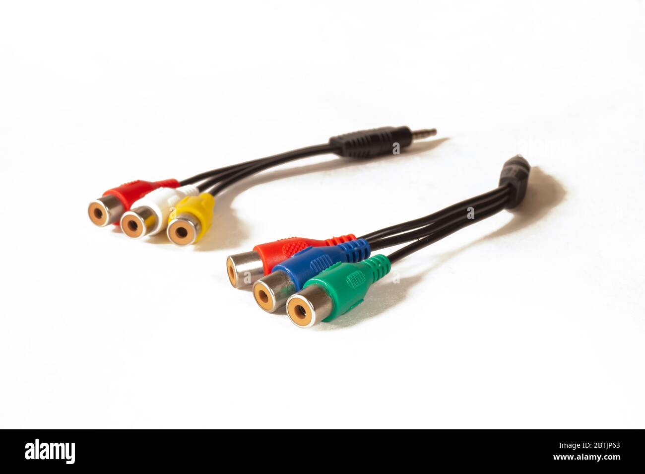 Set of video connectors isolated on white background.Adapter for issue ...