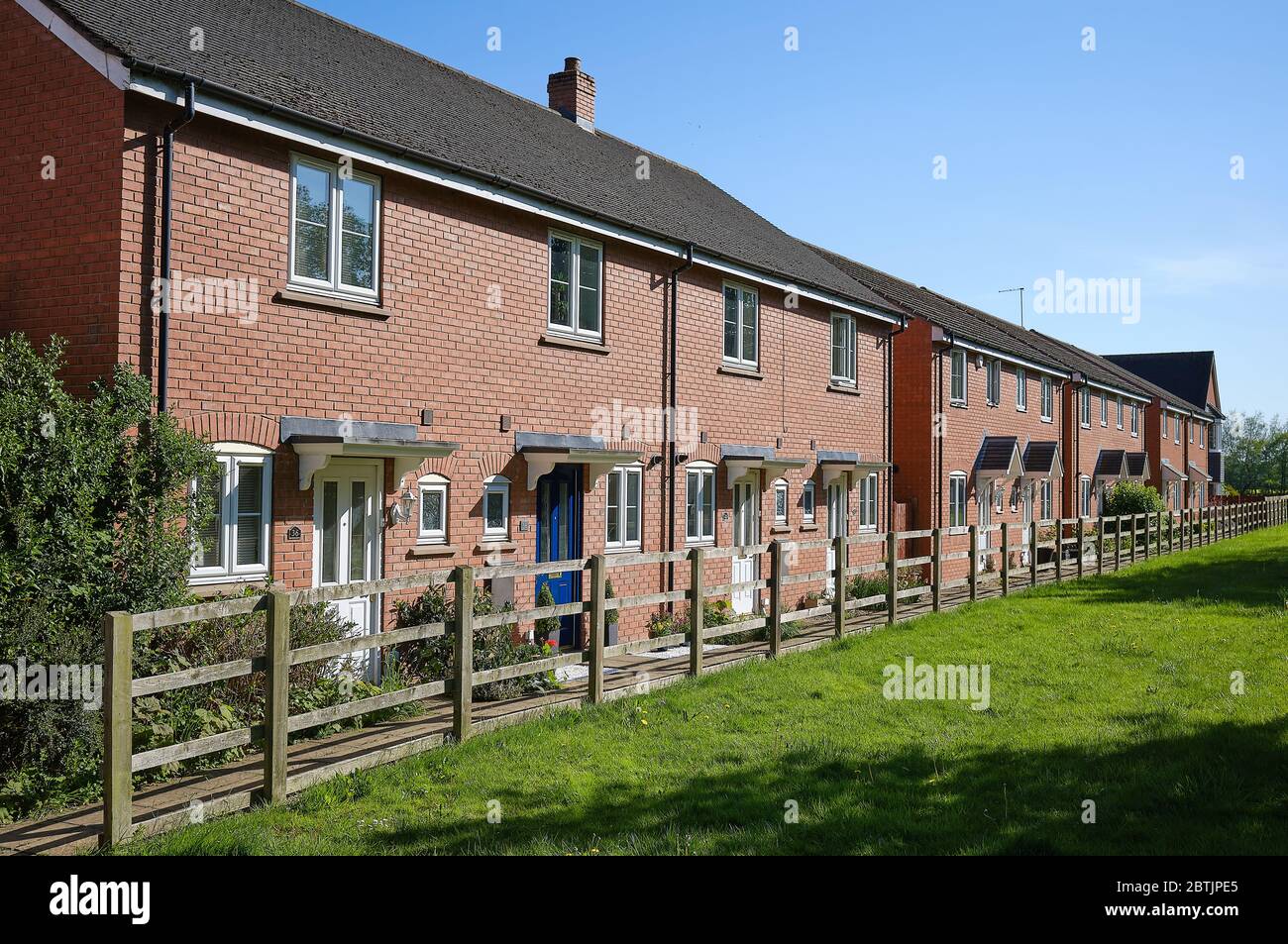 New development of brick houses Stock Photo - Alamy