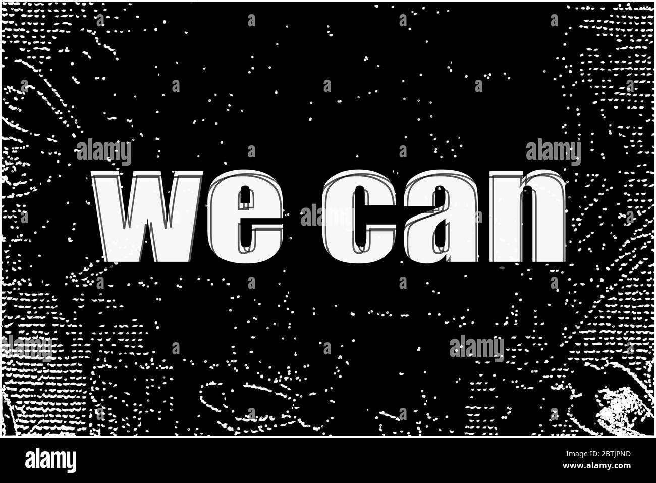 we can text. Business concept . White words on black abstract ...