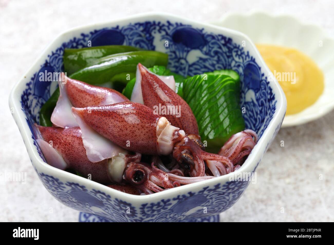 boiled firefly squid with vinegar miso, japanese cuisine Stock Photo ...