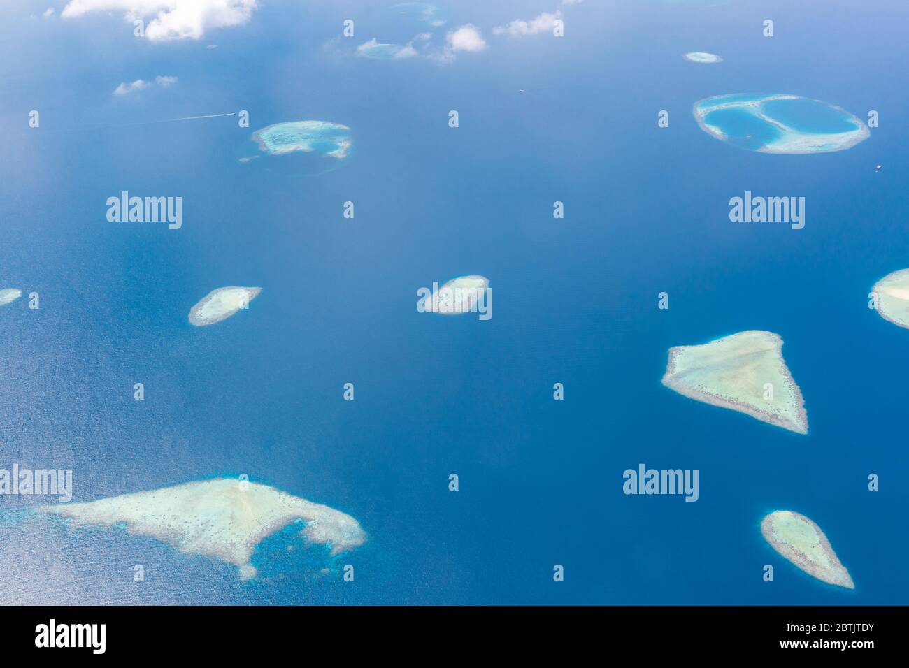 Aerial view of Maldives atolls is the world top beauty. Maldives ...