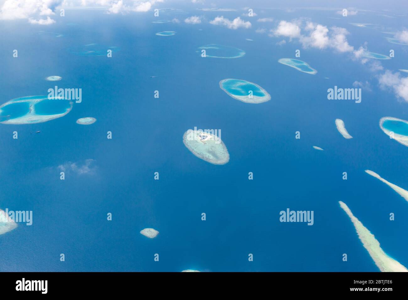Aerial view of Maldives atolls is the world top beauty. Maldives ...