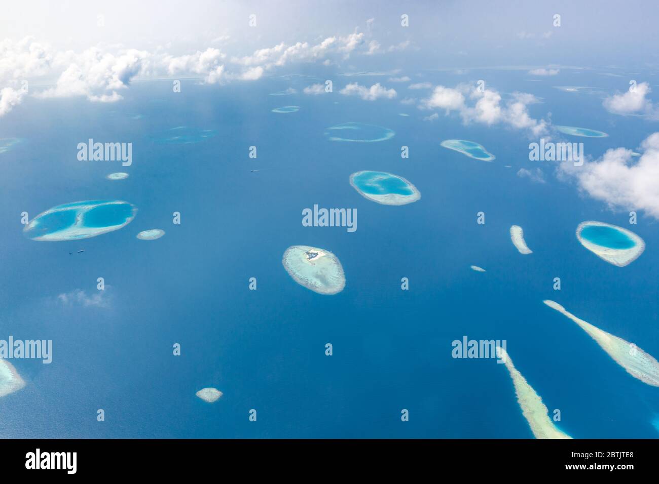 Aerial view of Maldives atolls is the world top beauty. Maldives ...