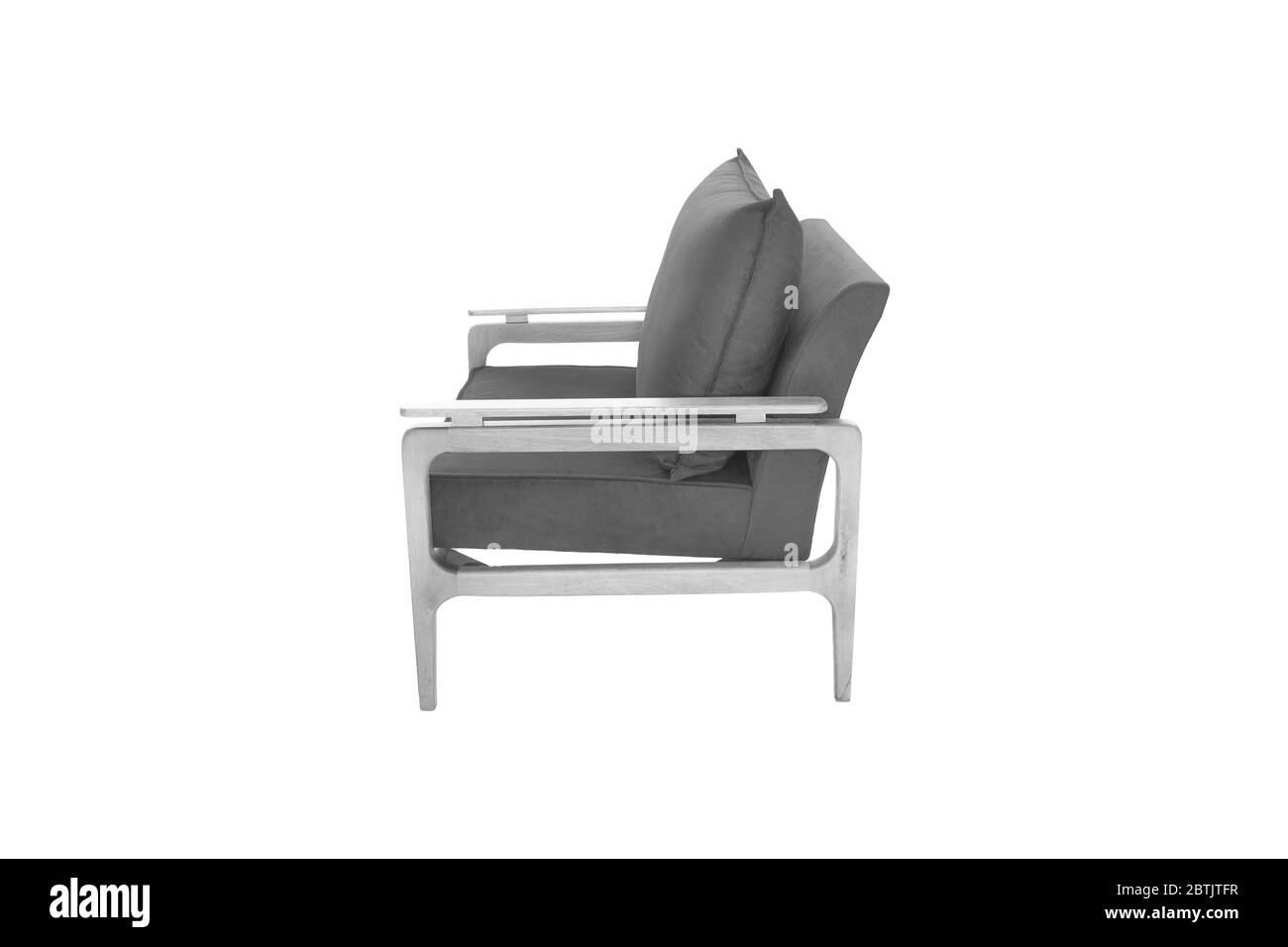Grey armchair. Modern designer chair on white background. Texture chair ...