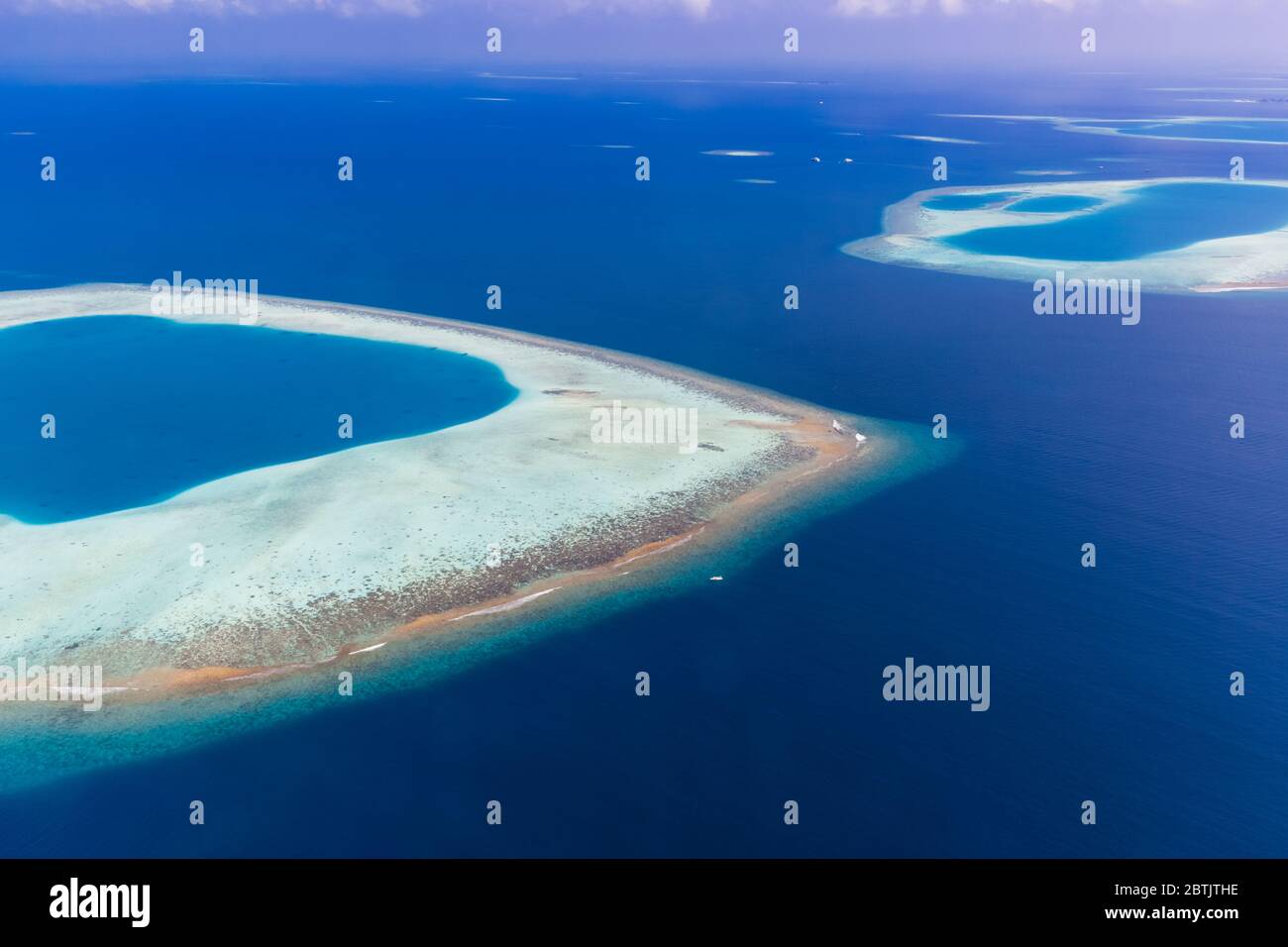 Aerial view of Maldives atolls is the world top beauty. Maldives ...