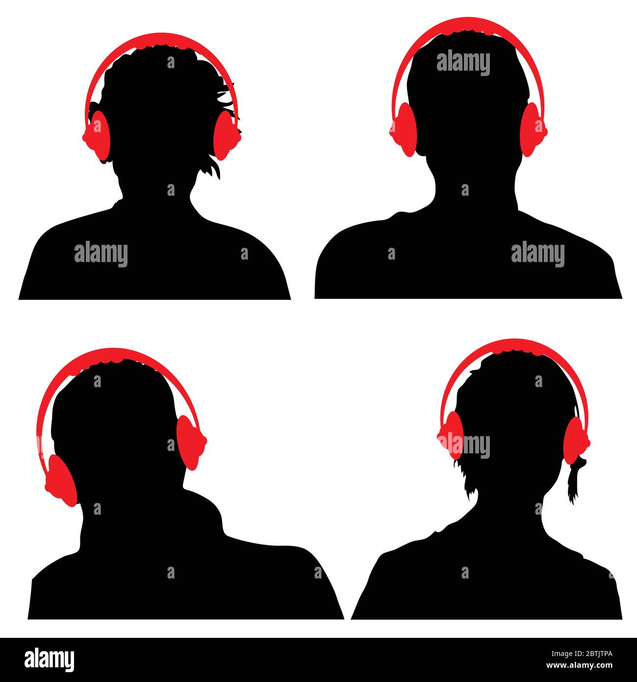 Retro player with headphones Stock Vector Images - Alamy