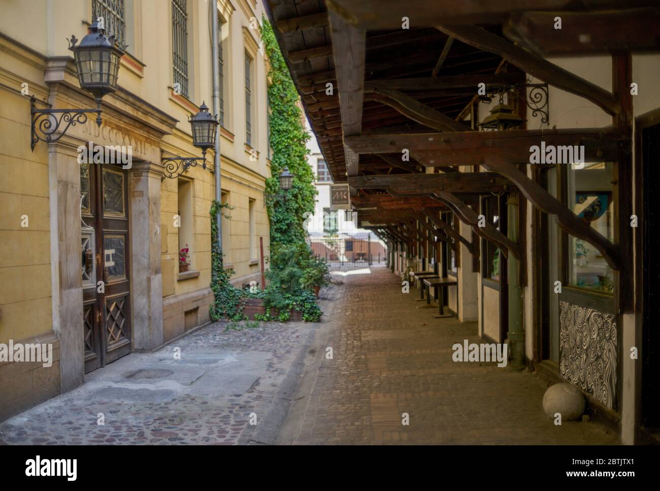 Wroclaw medieval street of butchers Old Town City Center Lower Silesia ...