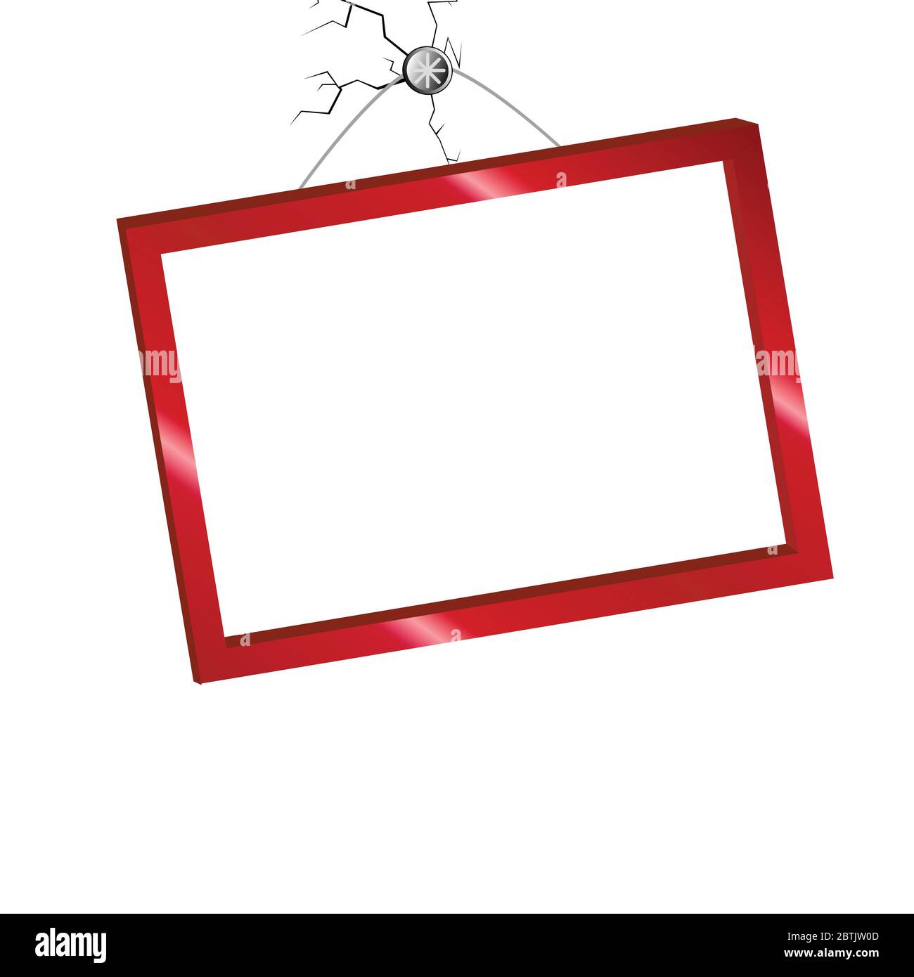 picture frame in red color vector illustration Stock Vector Image & Art ...