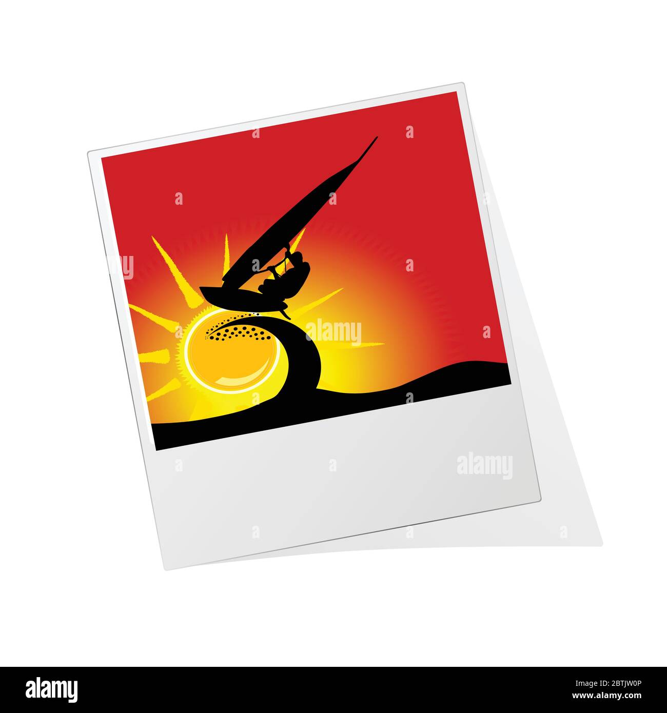 photo frame with surfing vector illustration Stock Vector Image & Art ...