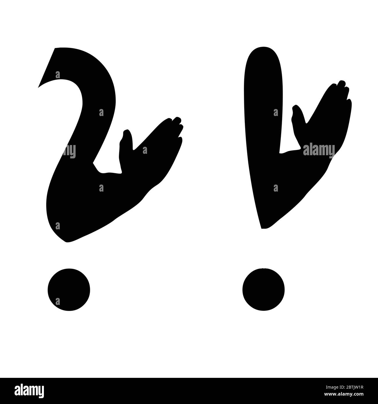 question mark with arms vector illustration Stock Vector Image & Art ...