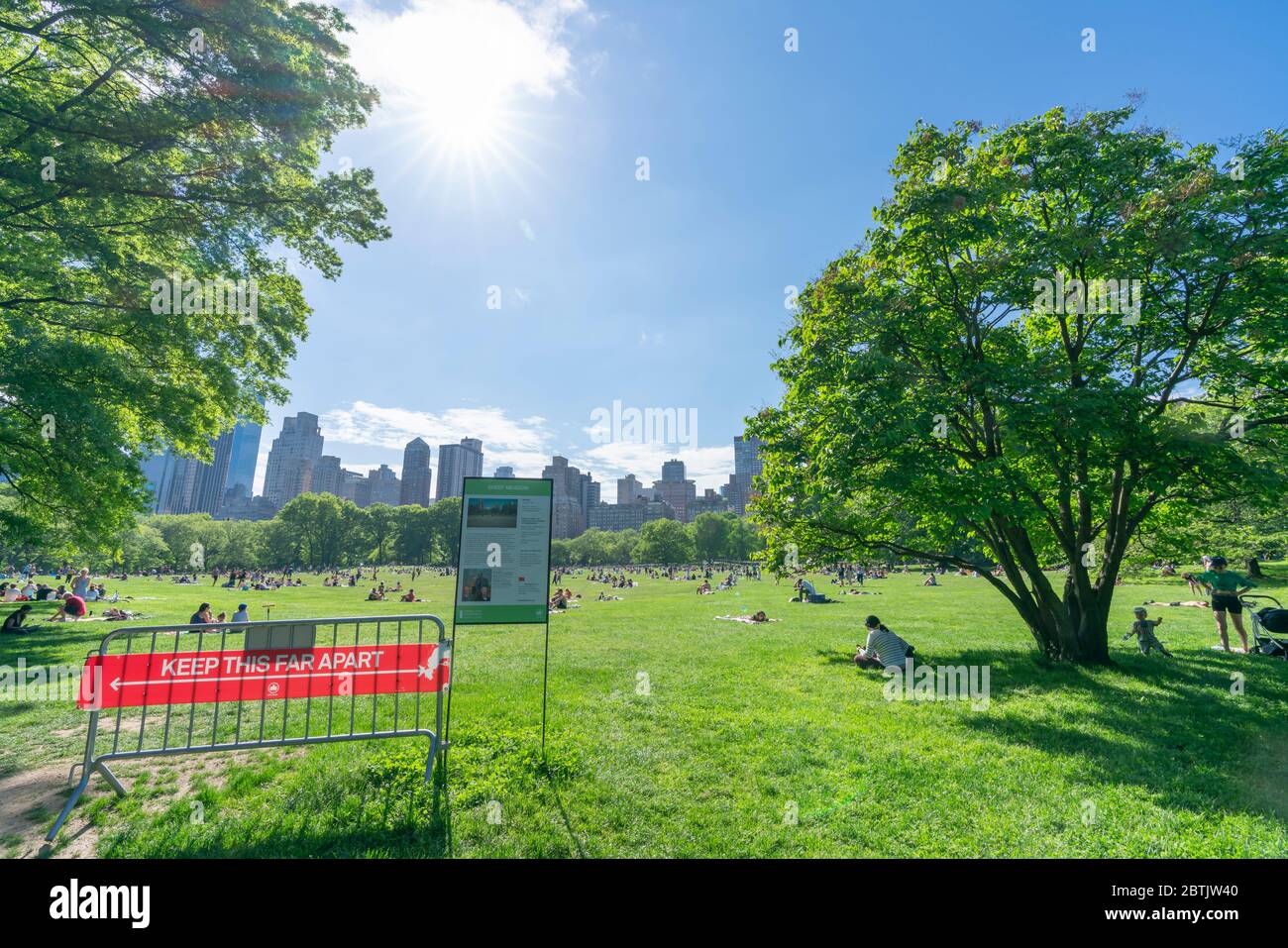 People relax at the Central Park on the Memorial Day afternoon during ...