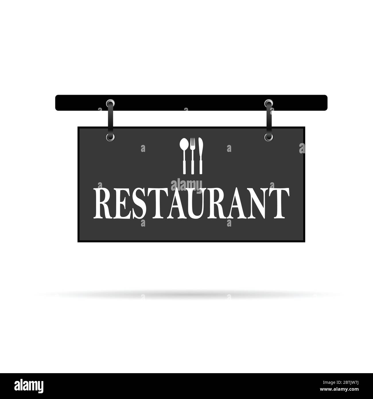 restaurant sign vector illustration on white background Stock Vector ...
