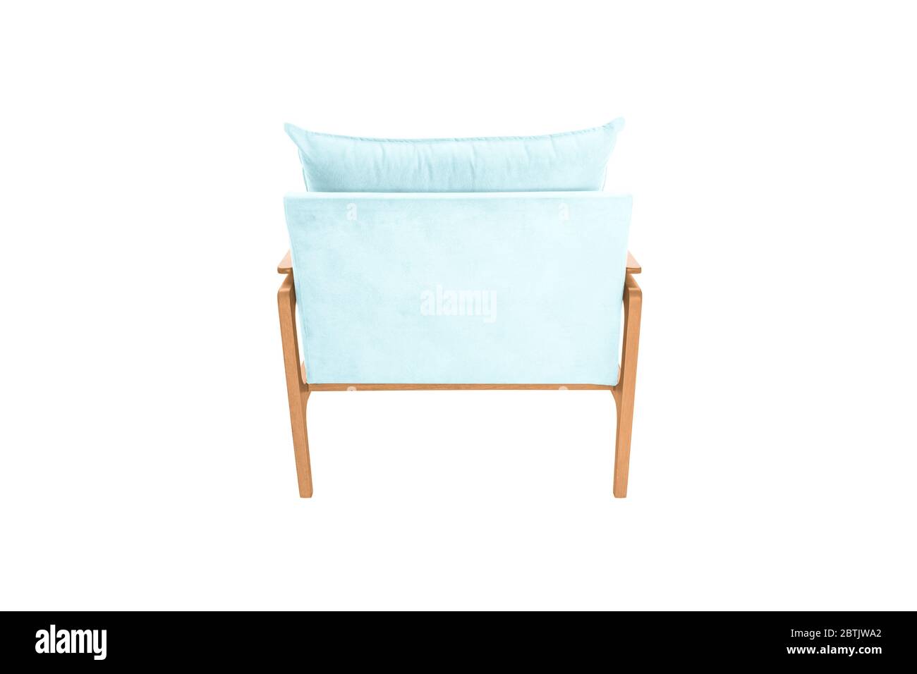 Cyan armchair. Modern designer chair on white background. Texture chair ...