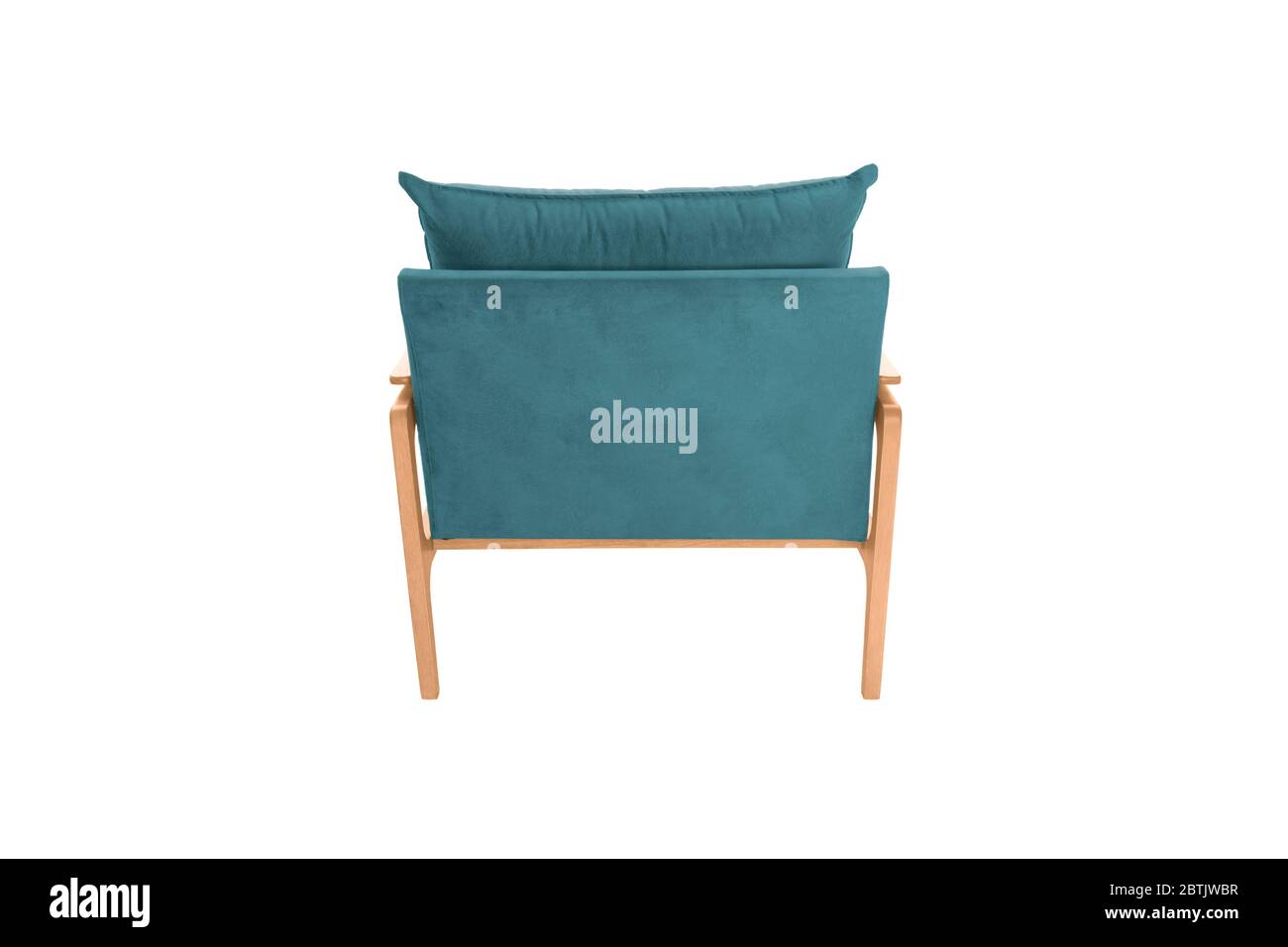 Cyan armchair. Modern designer chair on white background. Texture chair ...