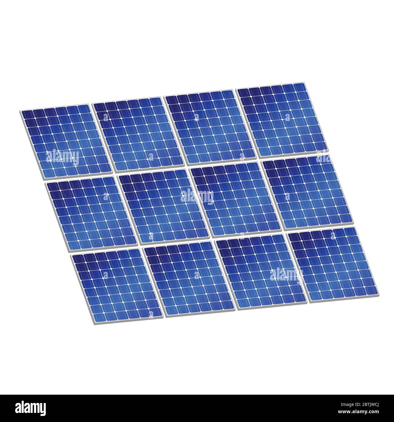 solar panel in blue color vector illustration Stock Vector Image & Art ...
