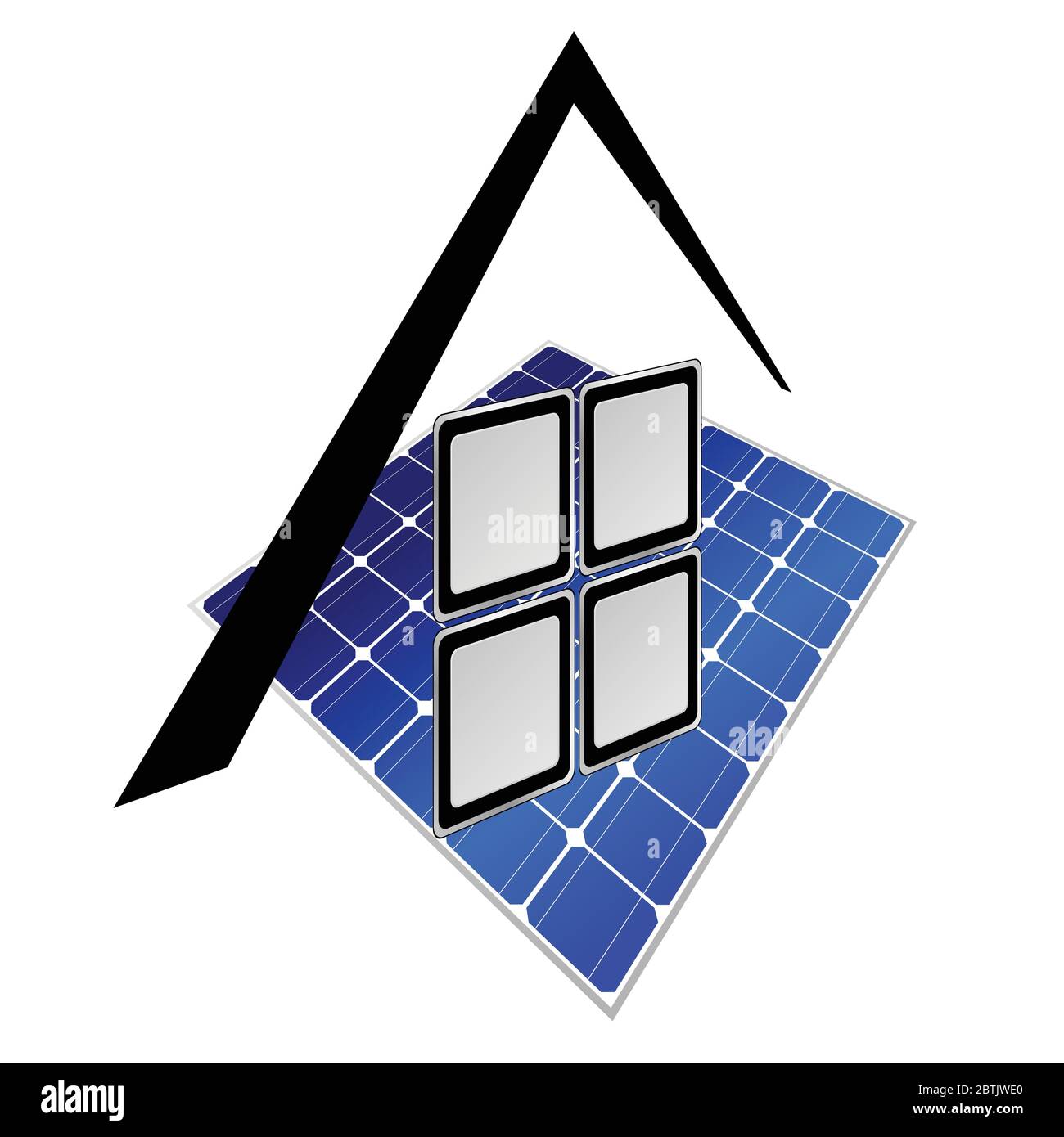 solar panels vector illustration part tree Stock Vector Image & Art - Alamy