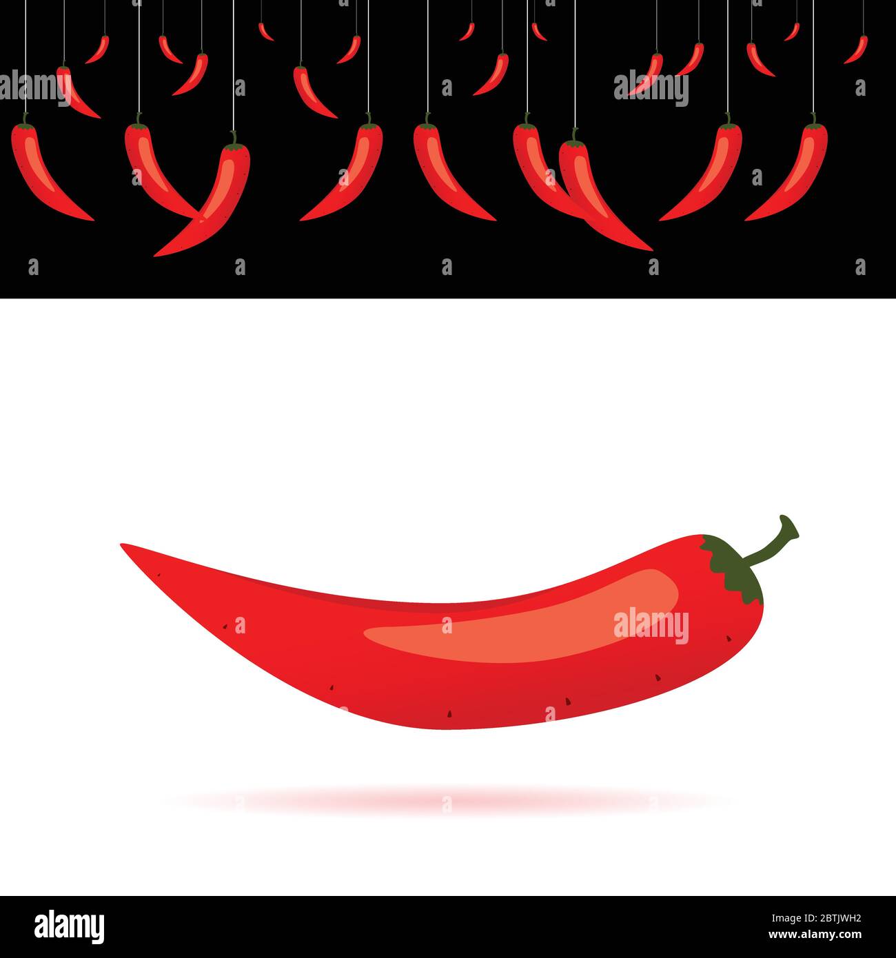 red chili peppers vector illustration Stock Vector Image & Art - Alamy
