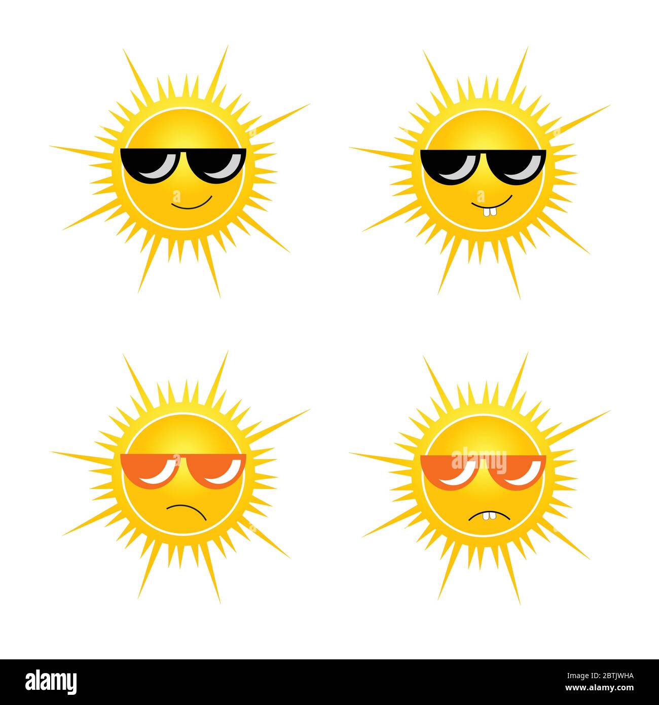 sun with sunglass vector illustration Stock Vector Image & Art - Alamy
