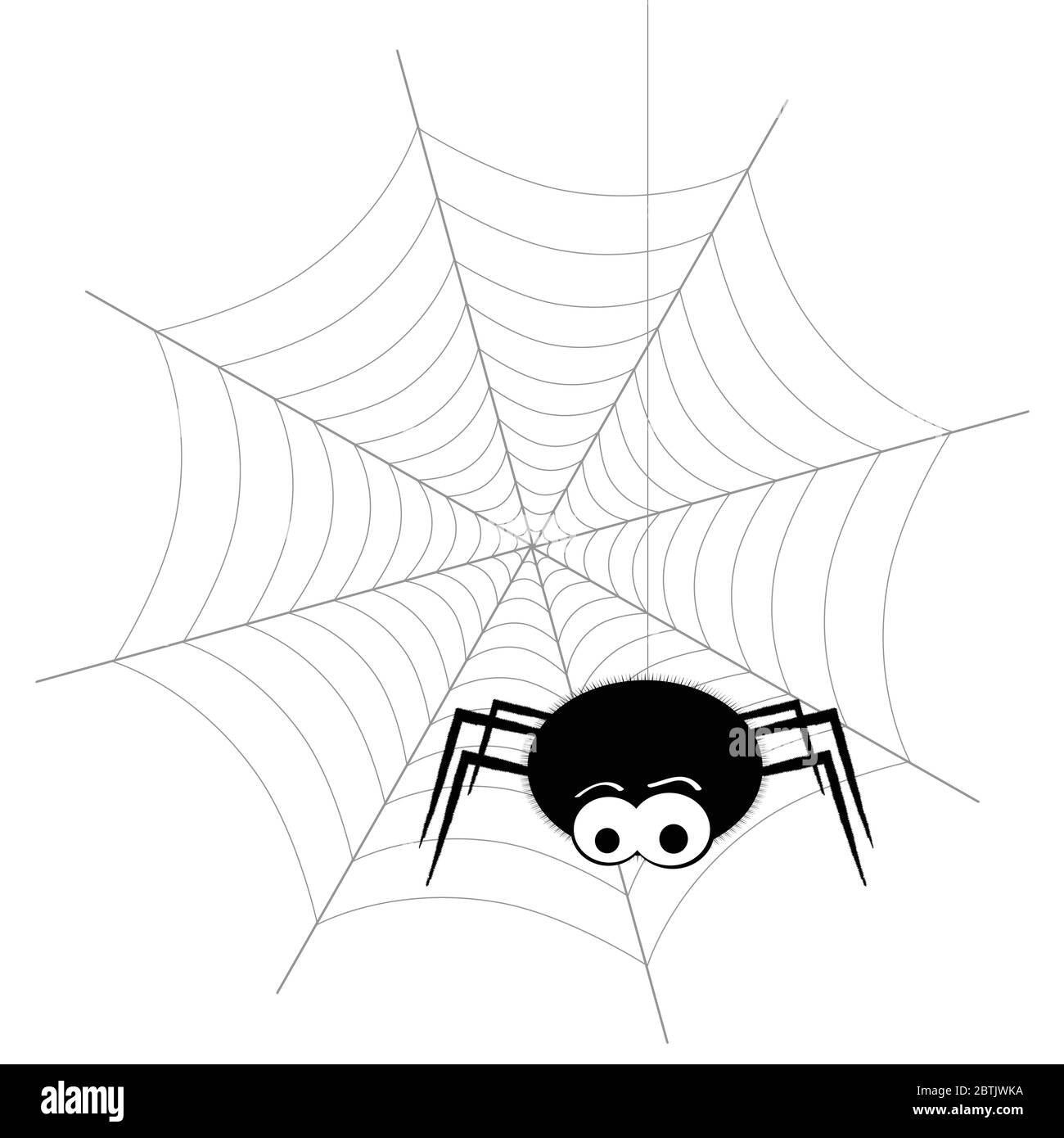 spider and web vector on white art illustration Stock Vector Image ...