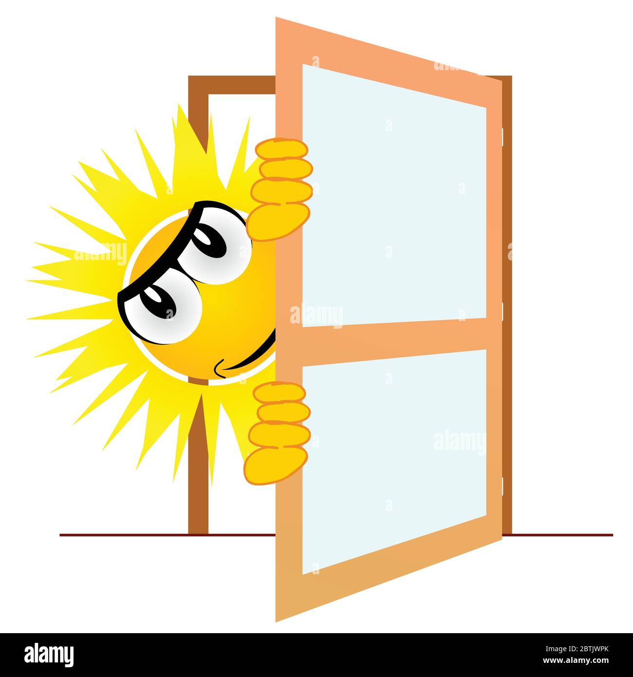 sun open the door art vector illustration Stock Vector Image & Art - Alamy