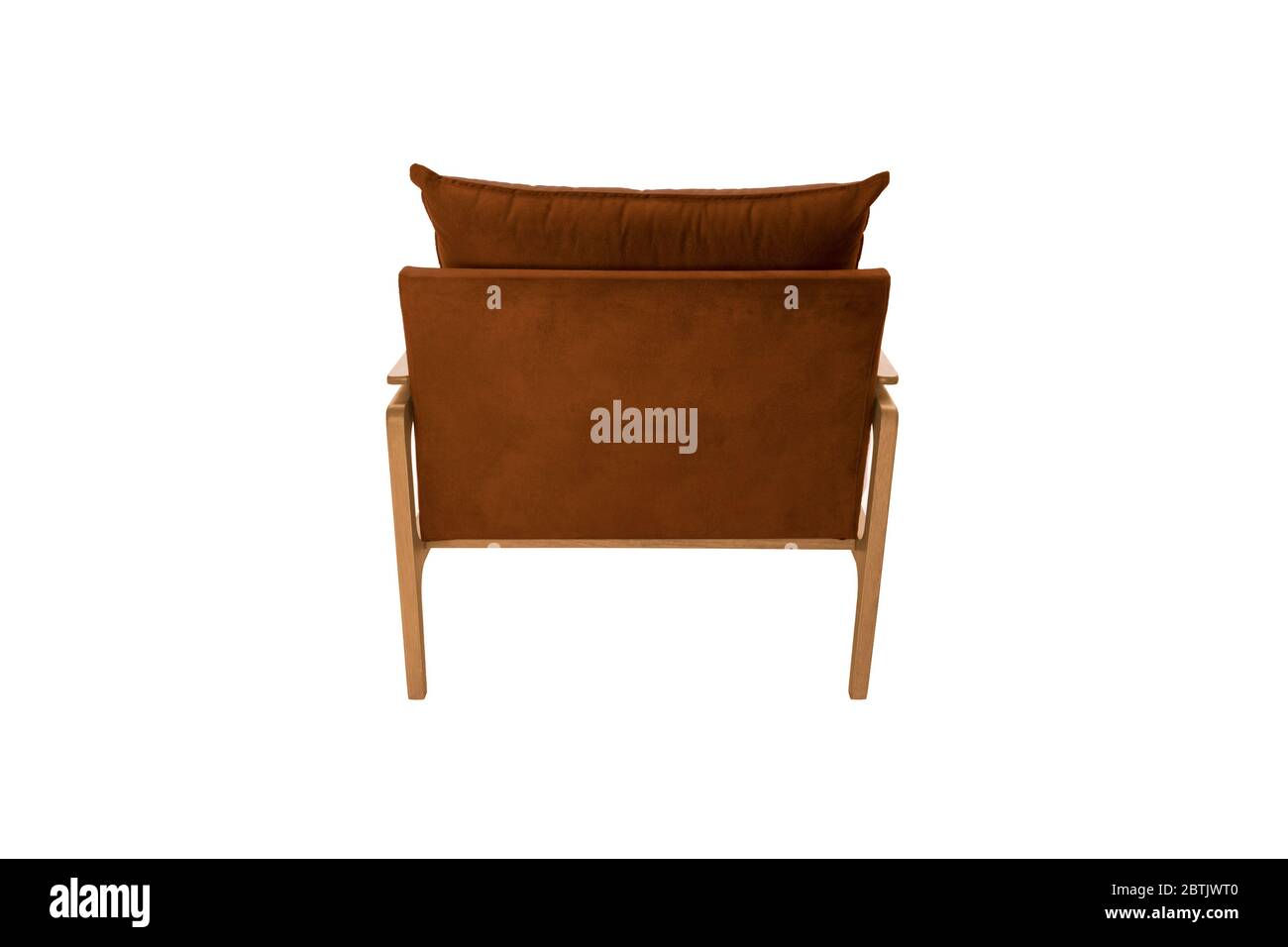 Orange armchair. Modern designer chair on white background. Texture ...
