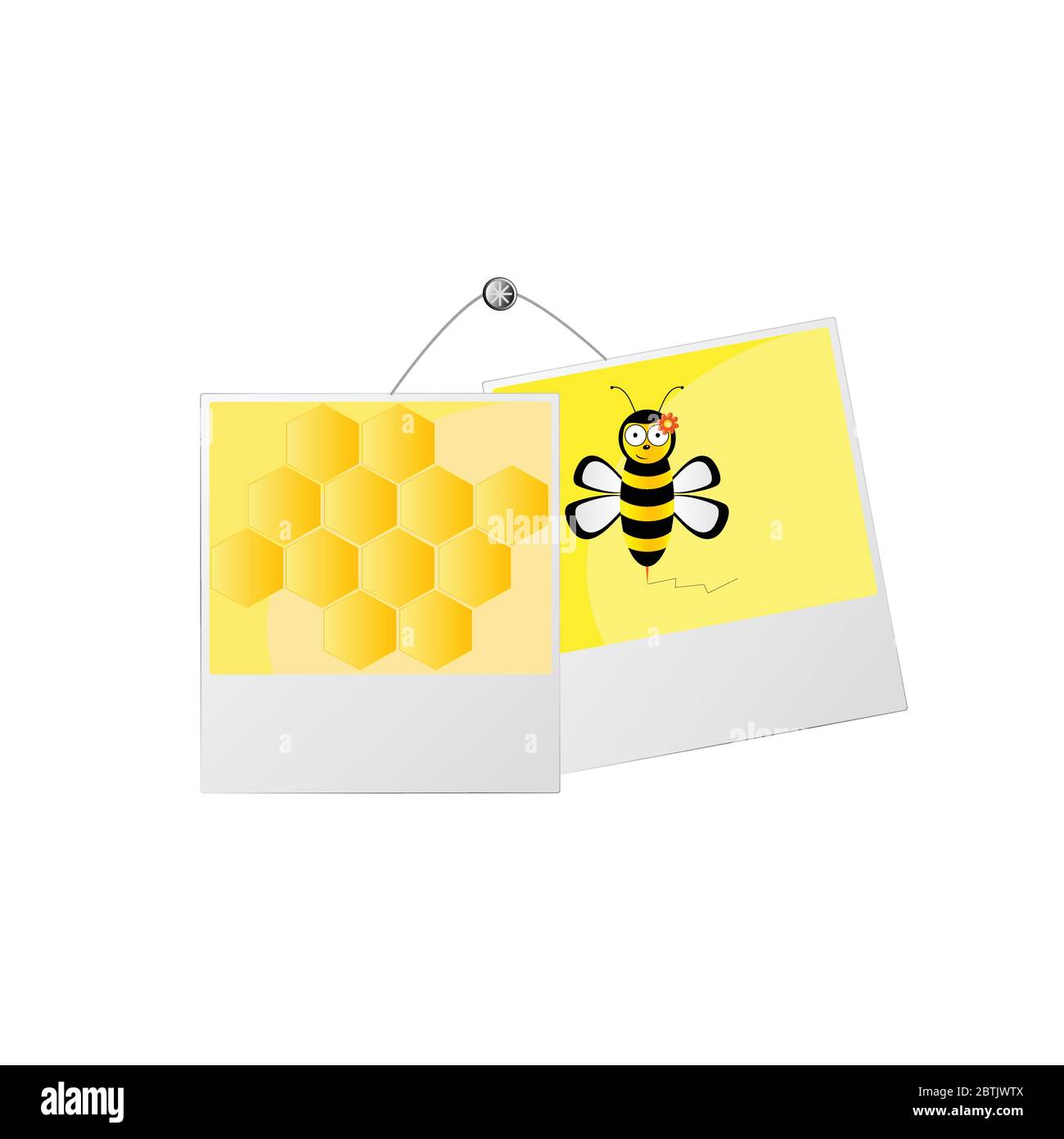 Honey bee cartoon frame hi-res stock photography and images - Alamy