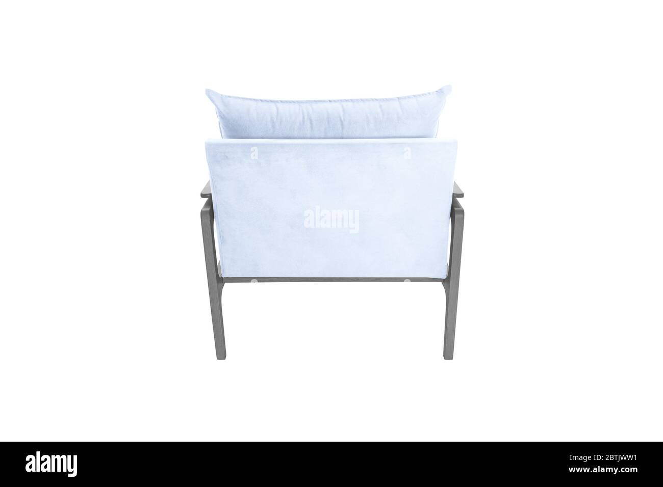 Blue armchair. Modern designer chair on white background. Texture chair ...