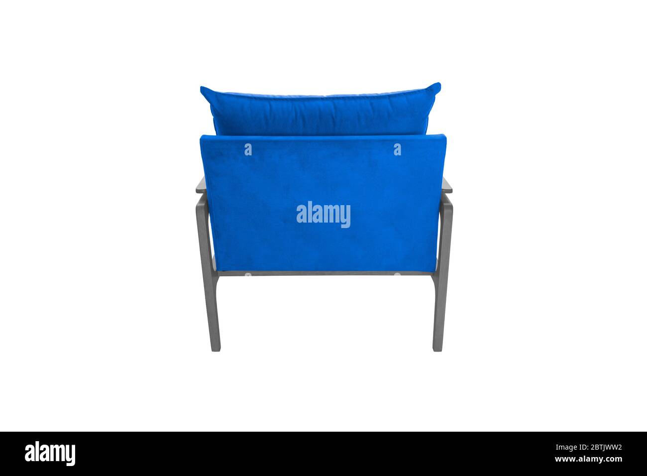 Blue armchair. Modern designer chair on white background. Texture chair ...