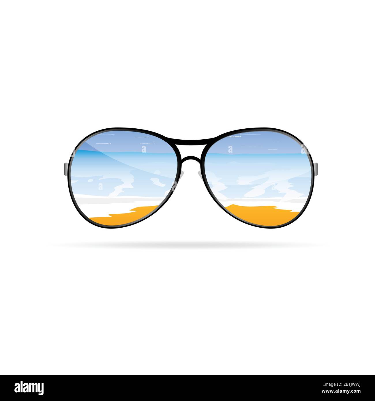 sunglass with beach art vector on a color Stock Vector Image & Art - Alamy