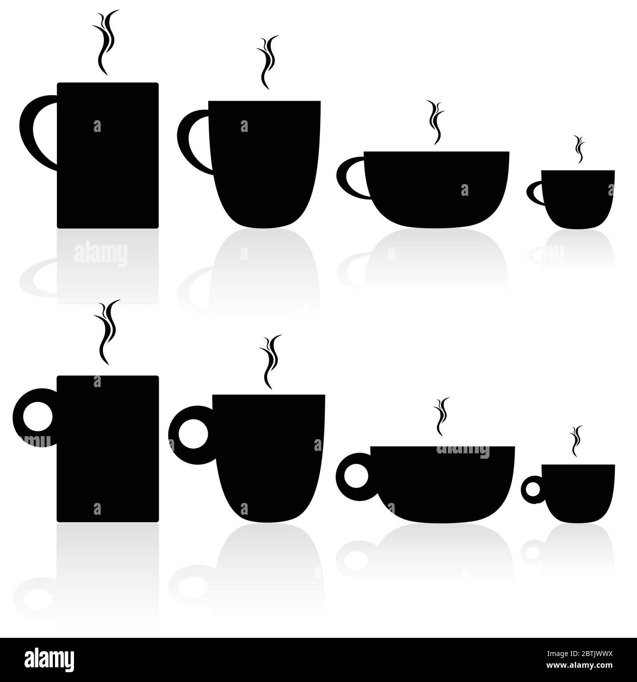 Contour drawing coffee cup Stock Vector Images - Alamy