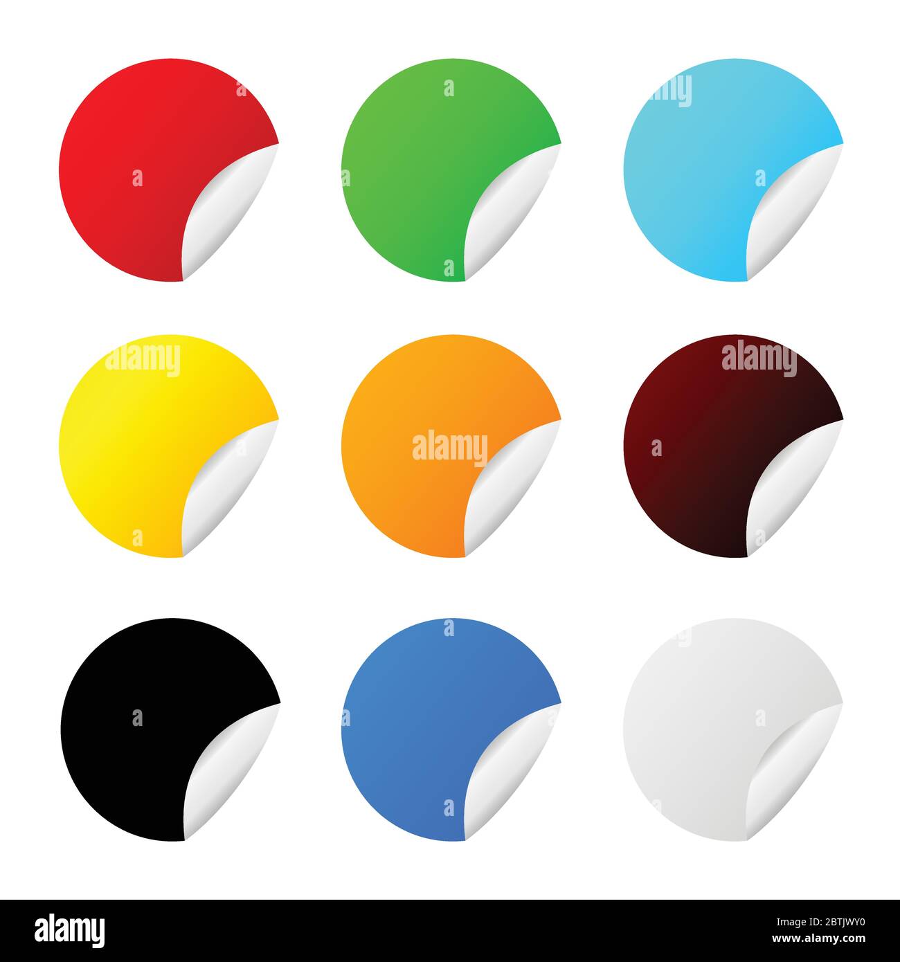 sticker set color vector illustration Stock Vector Image & Art - Alamy