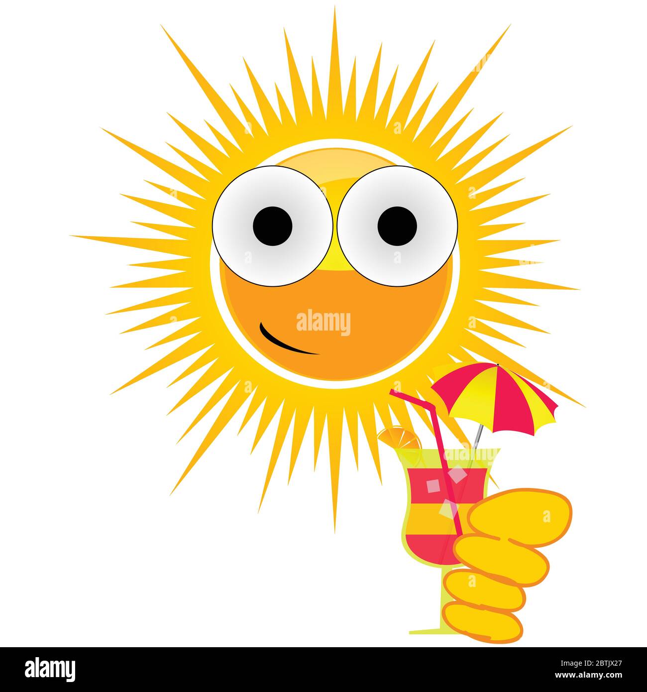 sun drink cocktail color vector illustration Stock Vector Image & Art ...