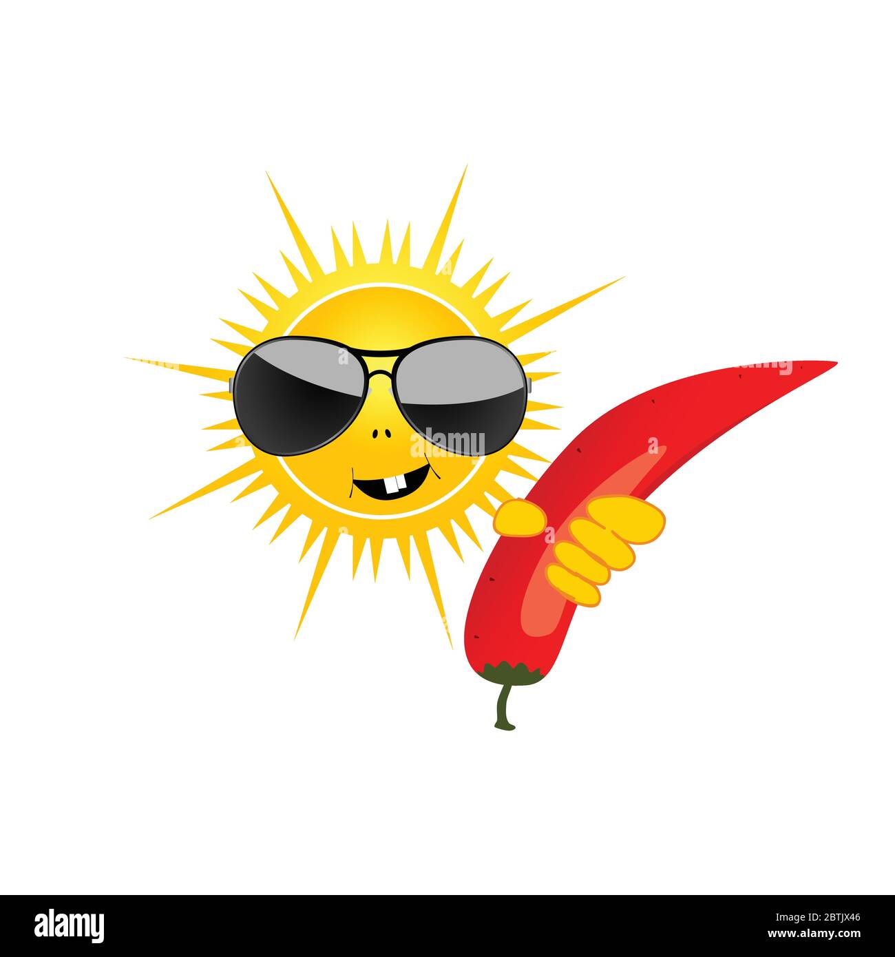 sun with chillies vector illustration Stock Vector Image & Art - Alamy