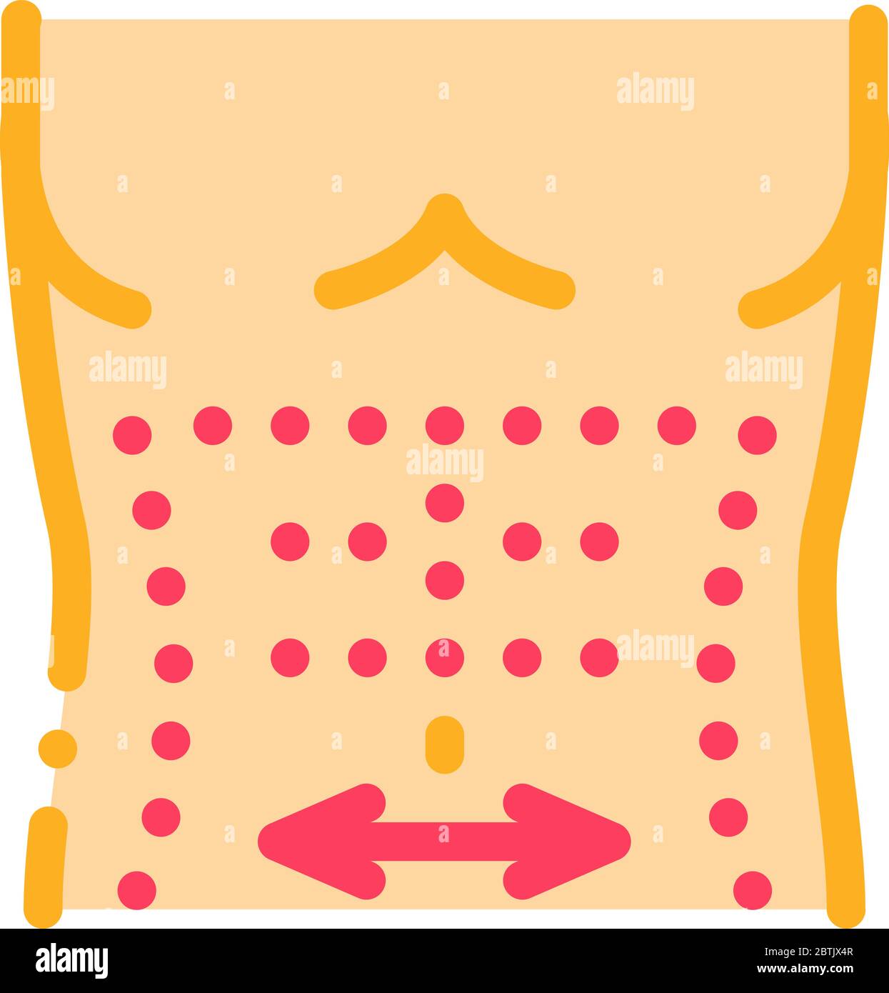 smoothing abdominal muscles icon vector outline illustration Stock ...