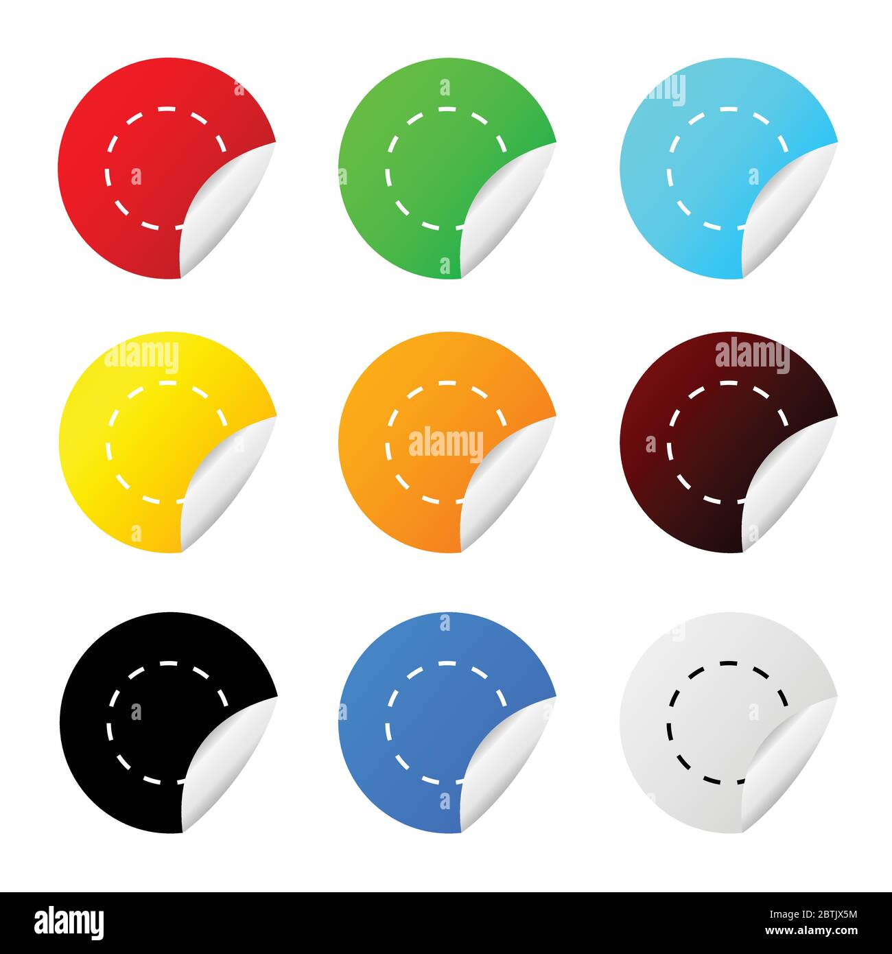 sticker circle color vector illustration Stock Vector Image & Art - Alamy