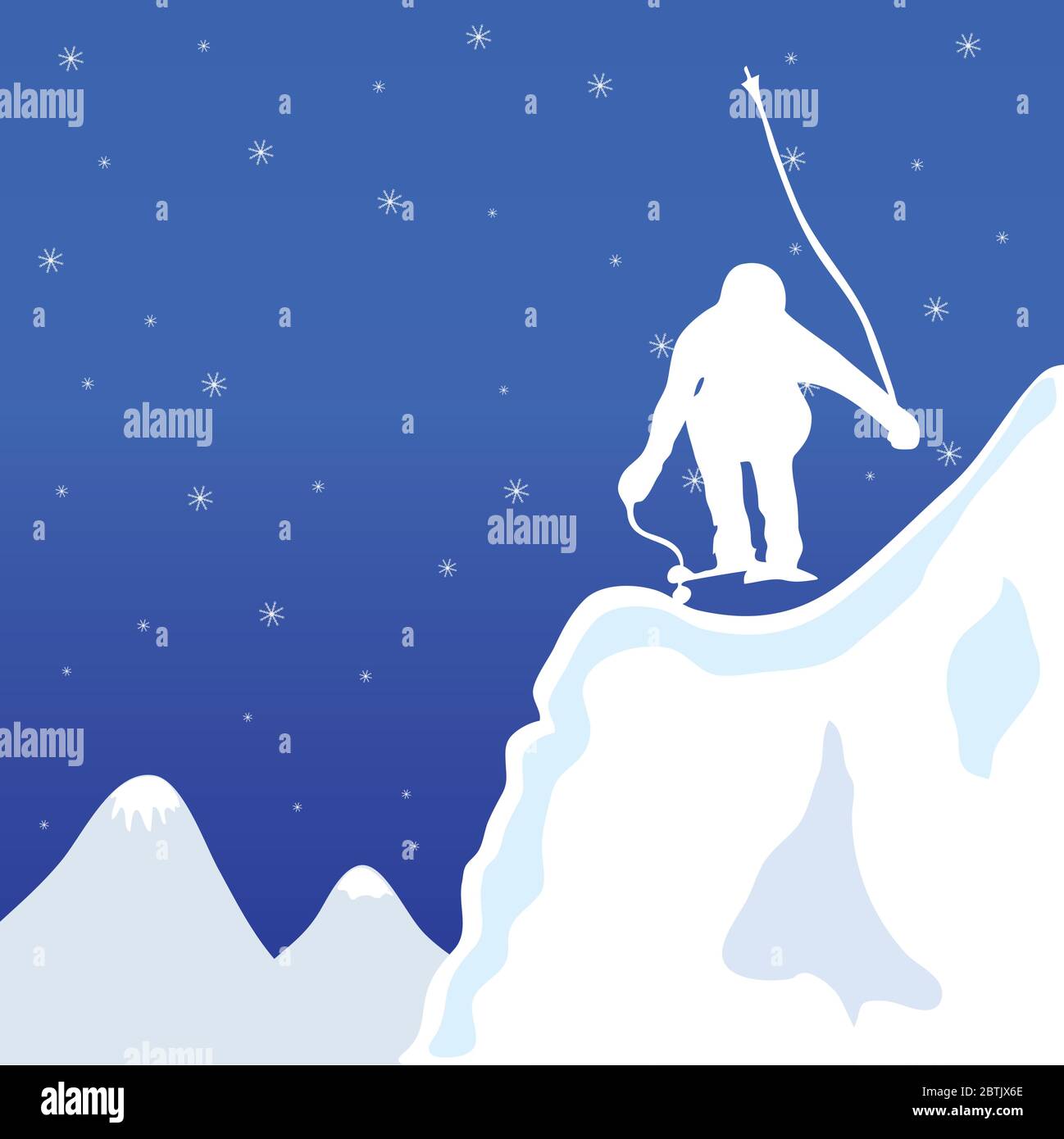 Snow skiing sketch High Resolution Stock Photography and Images - Alamy