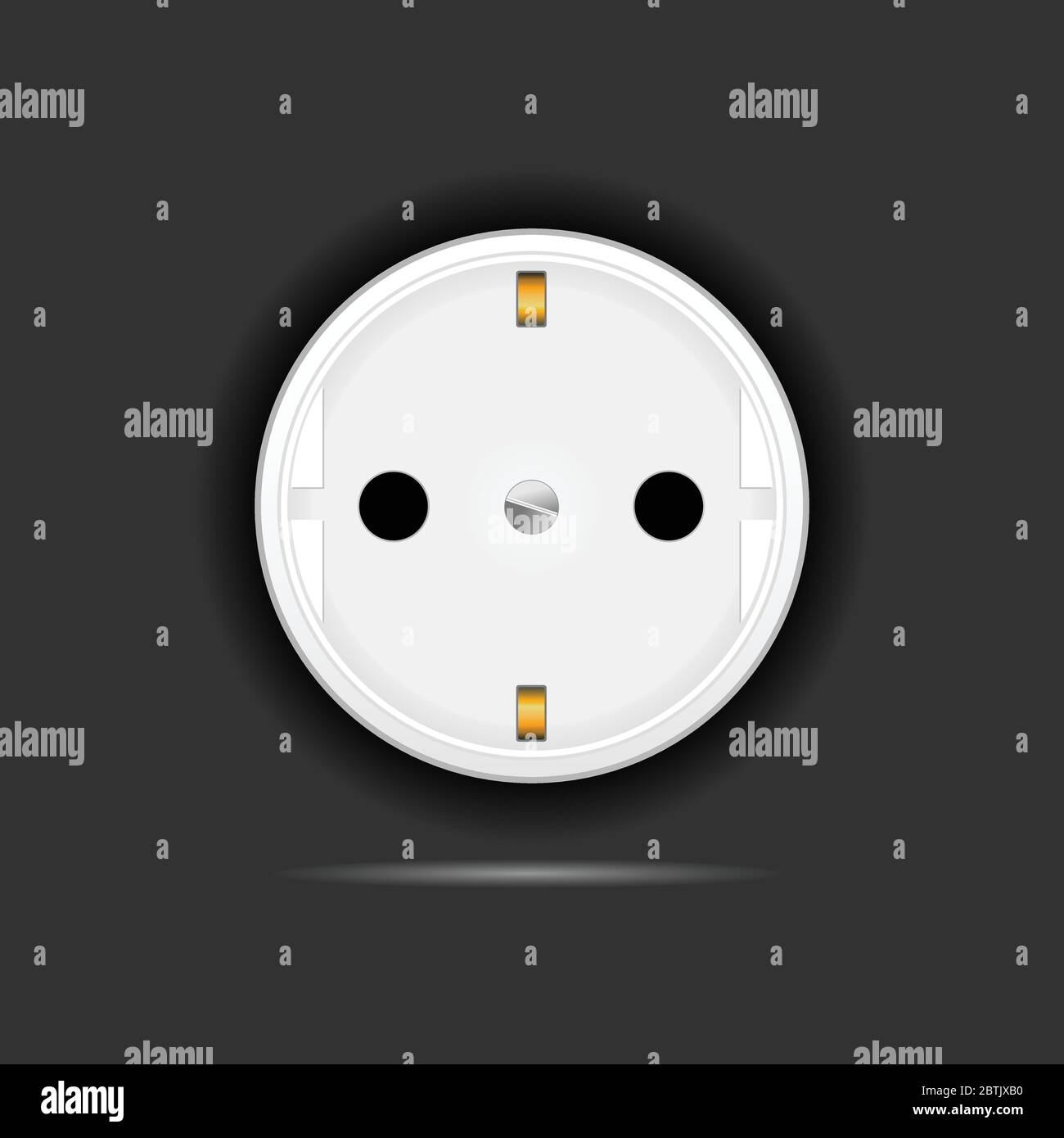 socket on black background art vector illustration Stock Vector Image ...