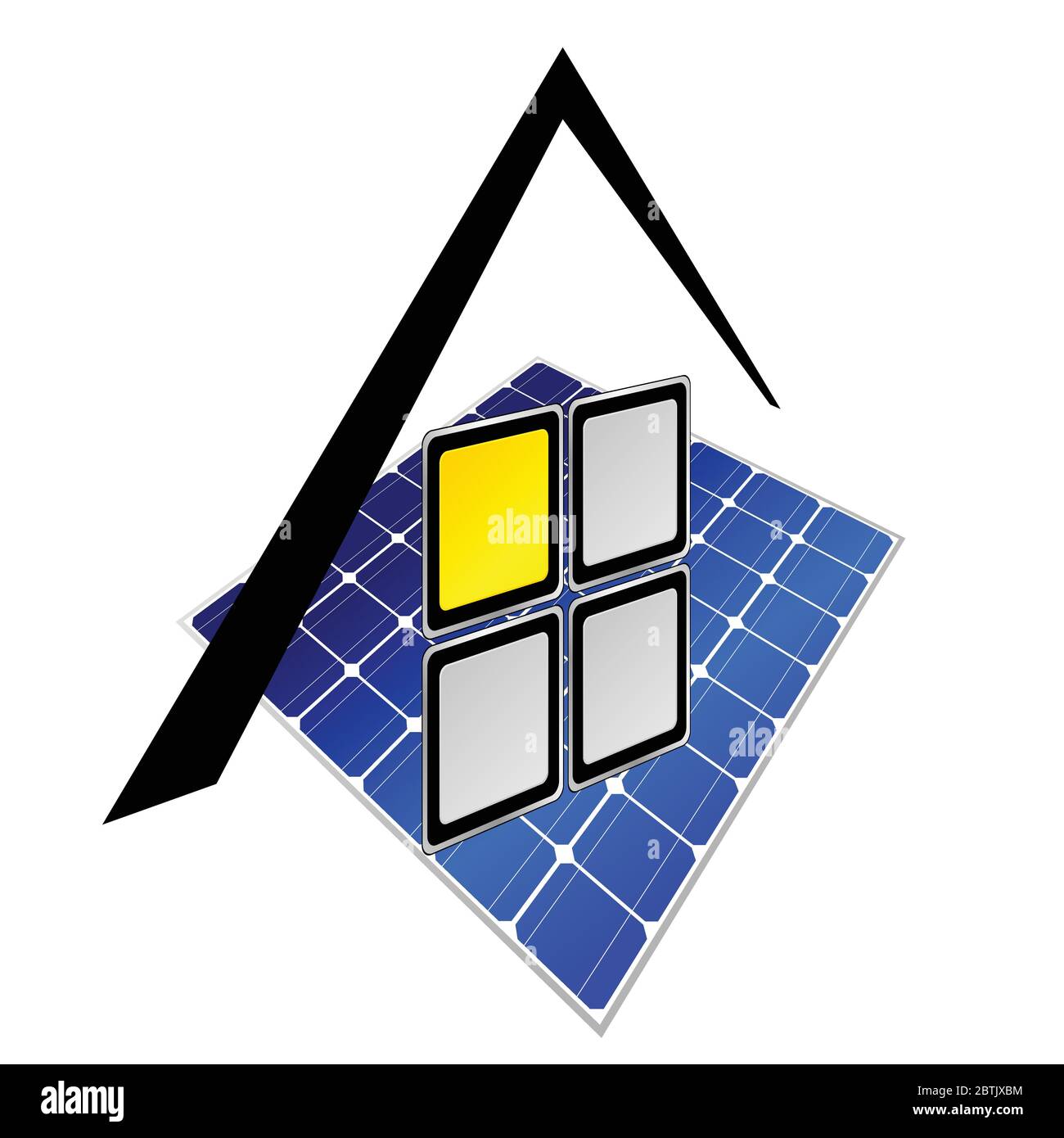 solar panels vector illustration part two Stock Vector Image & Art - Alamy