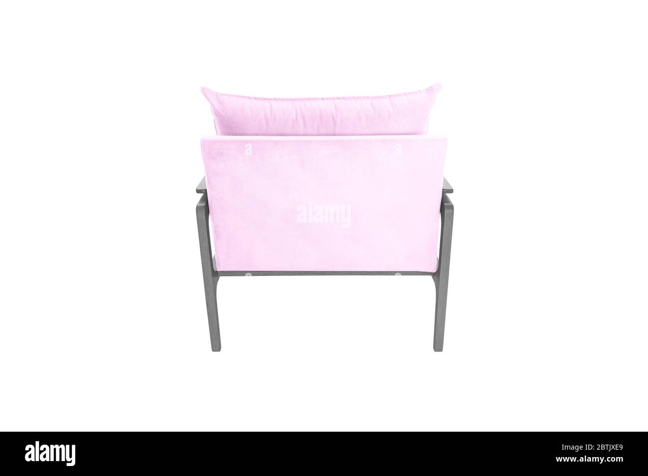 Pink armchair. Modern designer chair on white background. Texture chair ...