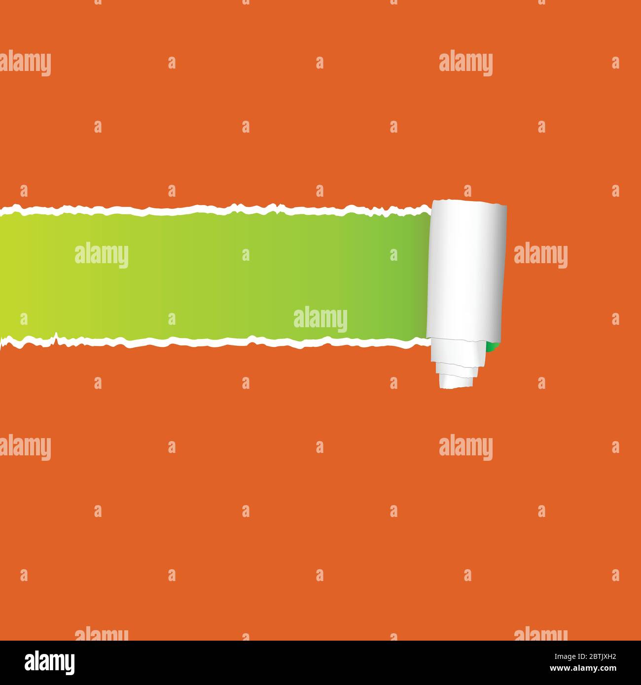 straight tearing paper vector illustration on a color backgound Stock ...