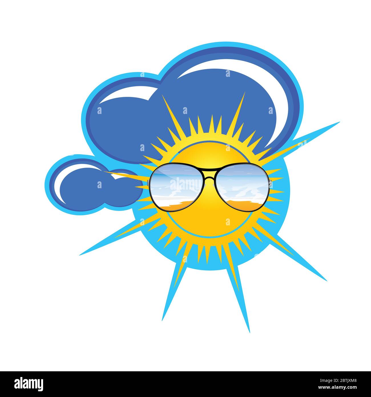Cumulus clouds sunrise Stock Vector Images - Alamy
