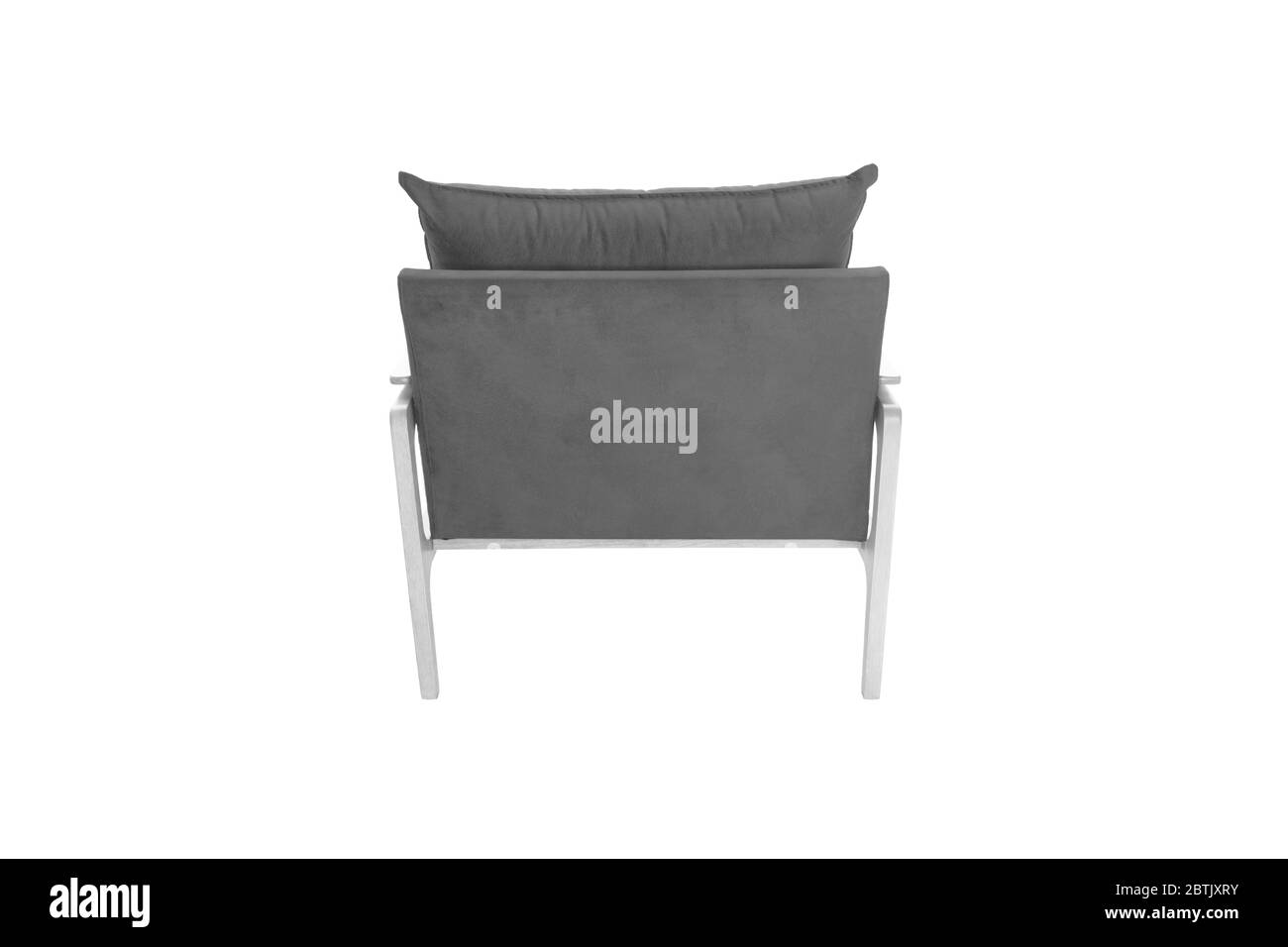 Grey armchair. Modern designer chair on white background. Texture chair ...