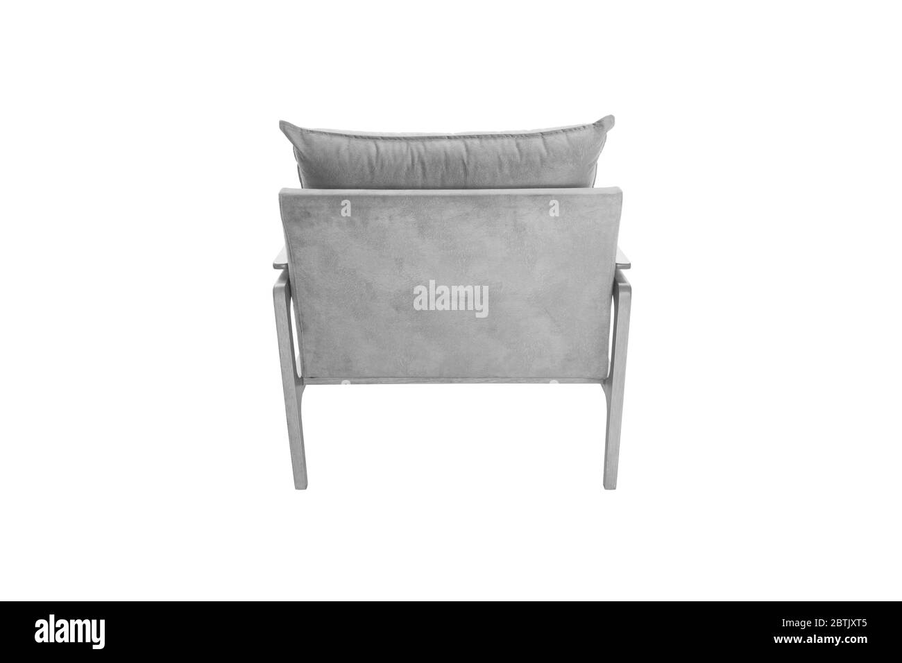 Grey armchair. Modern designer chair on white background. Texture chair ...