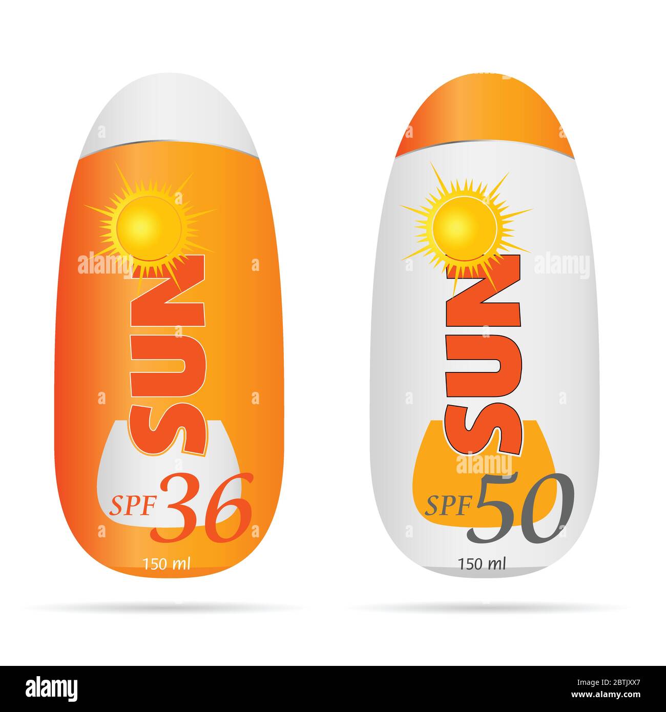 sun cream vector illustration on white background Stock Vector Image ...