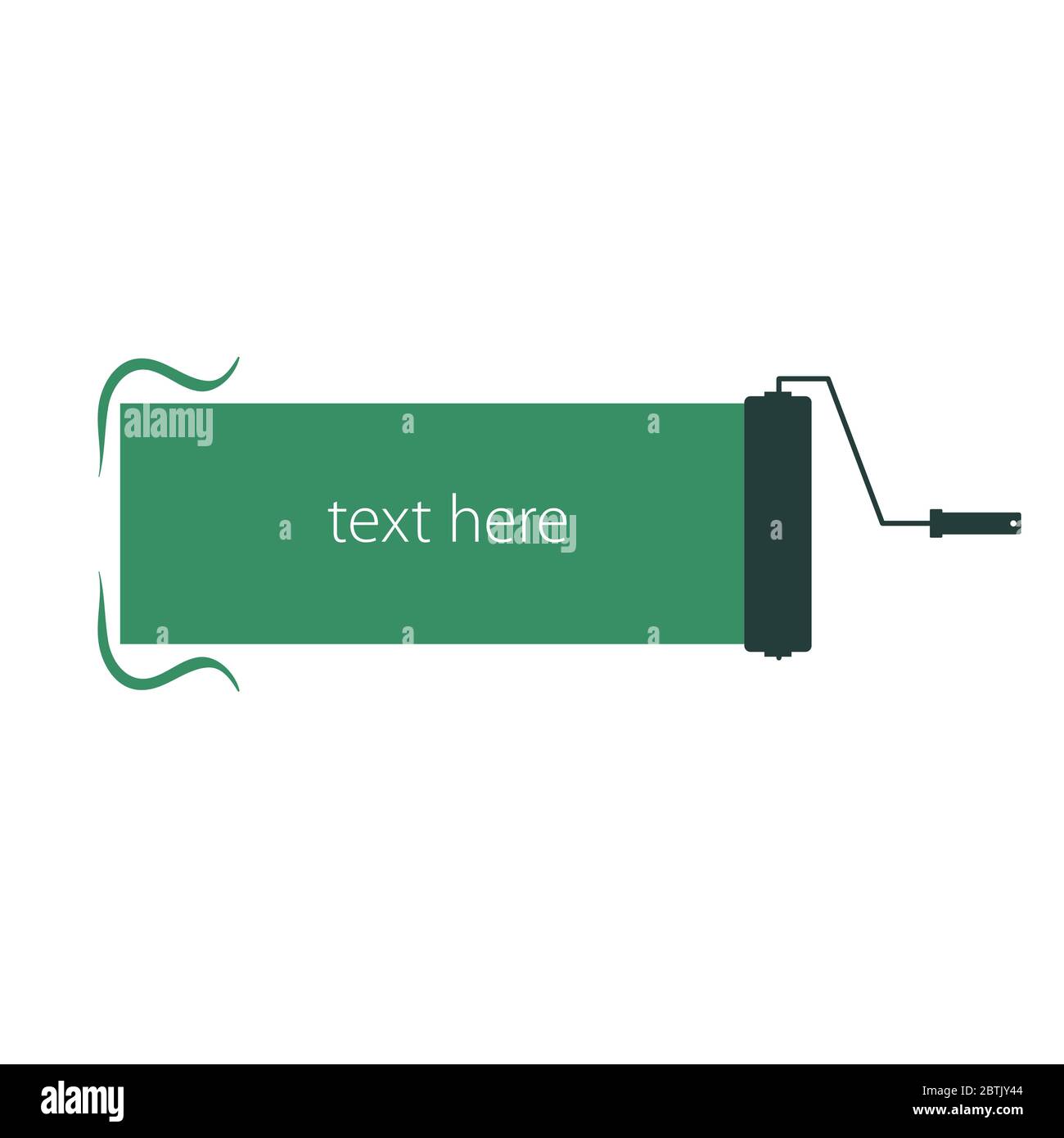 roller for painting vector green illustration Stock Vector Image & Art ...