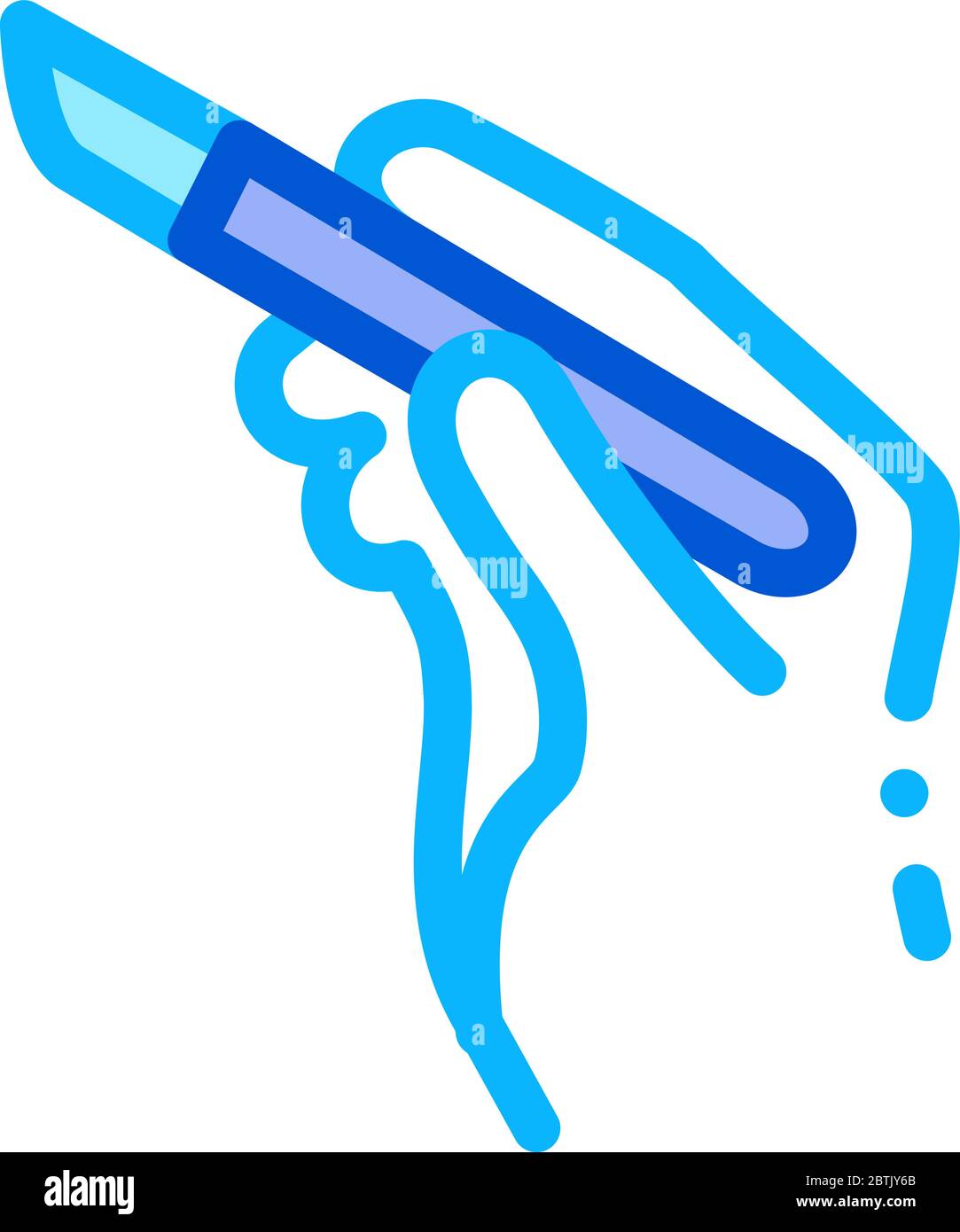 surgeon hand with scalpel icon vector outline illustration Stock Vector ...