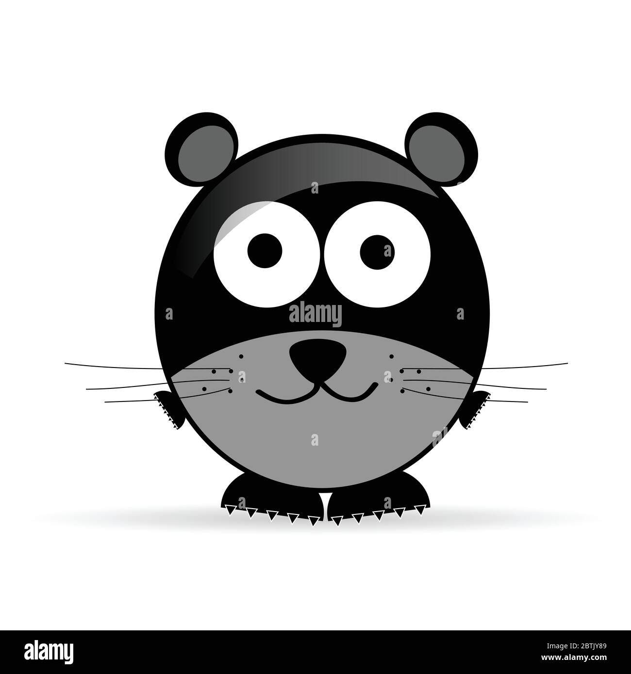 sweet and cute mouse vector illustration on white Stock Vector Image ...