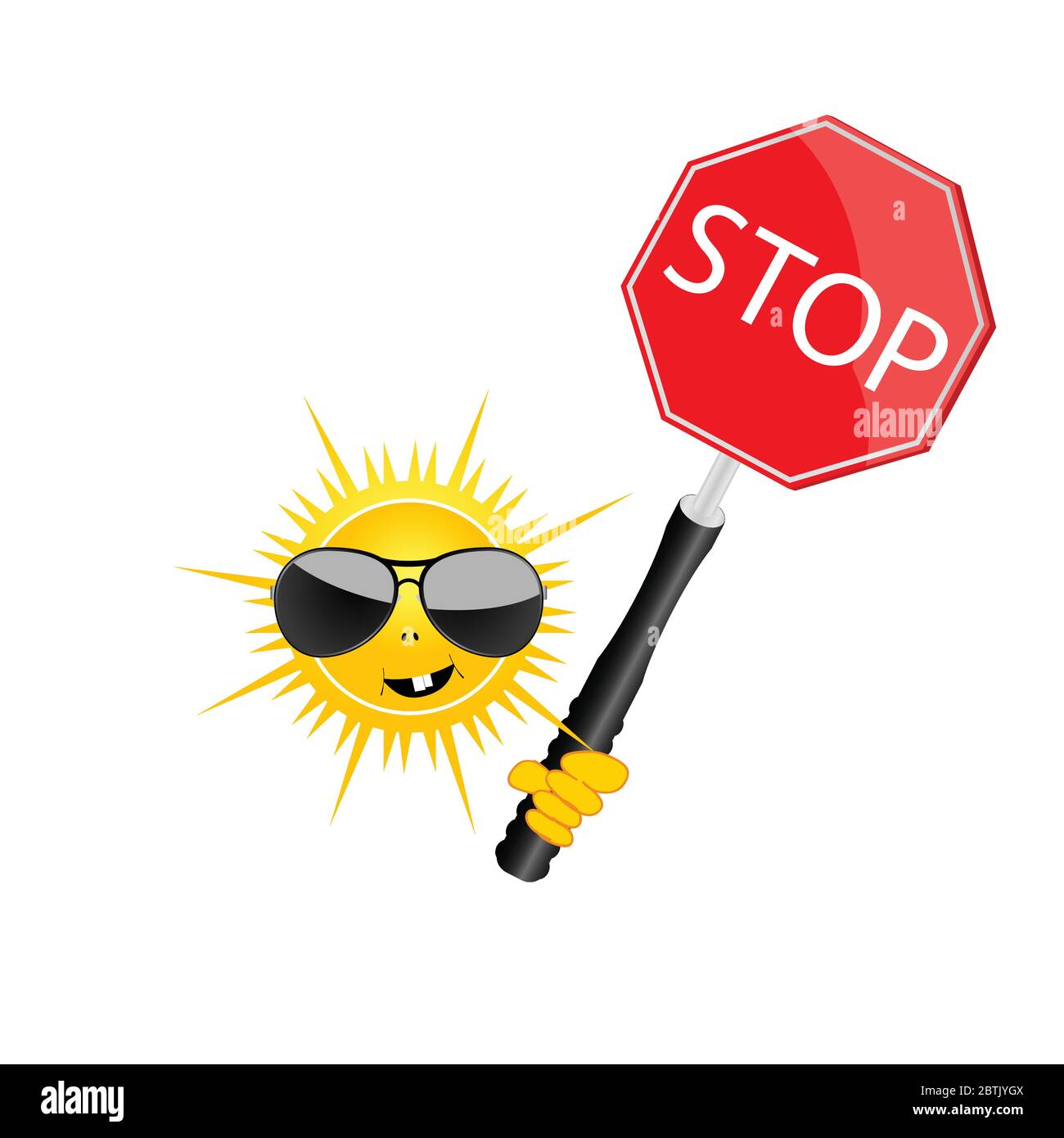 Stop sign sunrise Stock Vector Images - Alamy