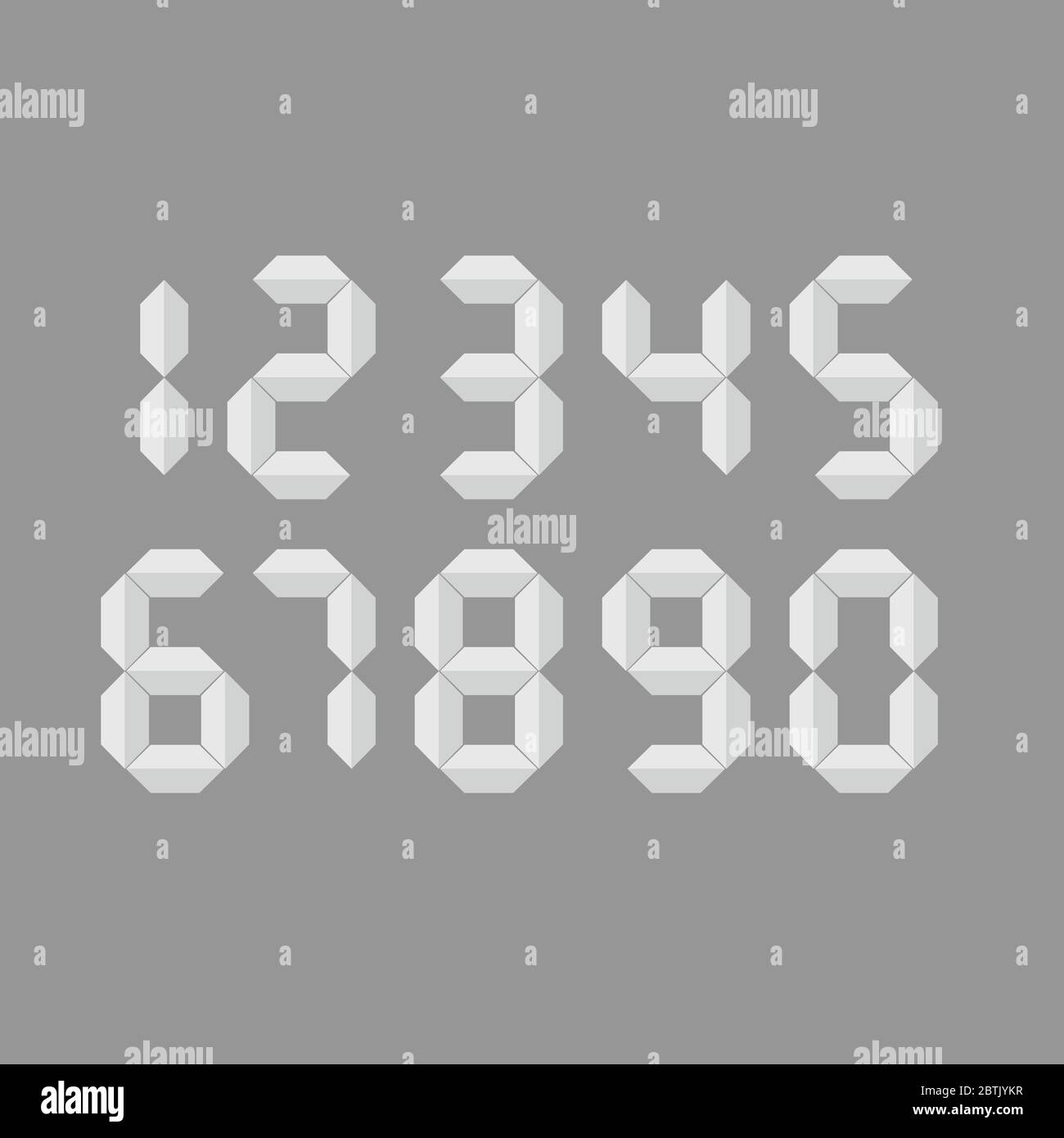 digital number vector illustration on grey background Stock Vector ...